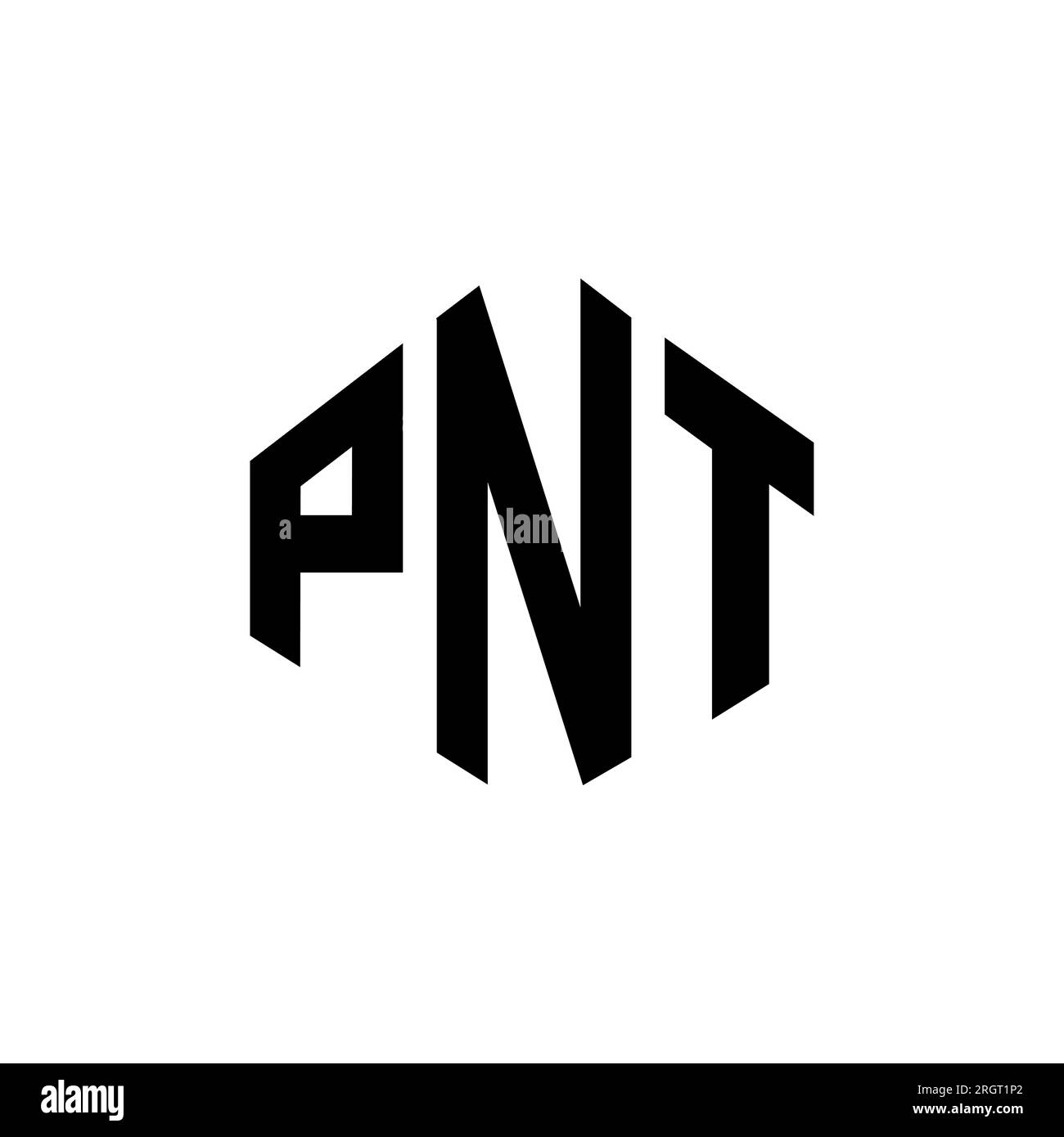 PNT letter logo design with polygon shape. PNT polygon and cube shape ...