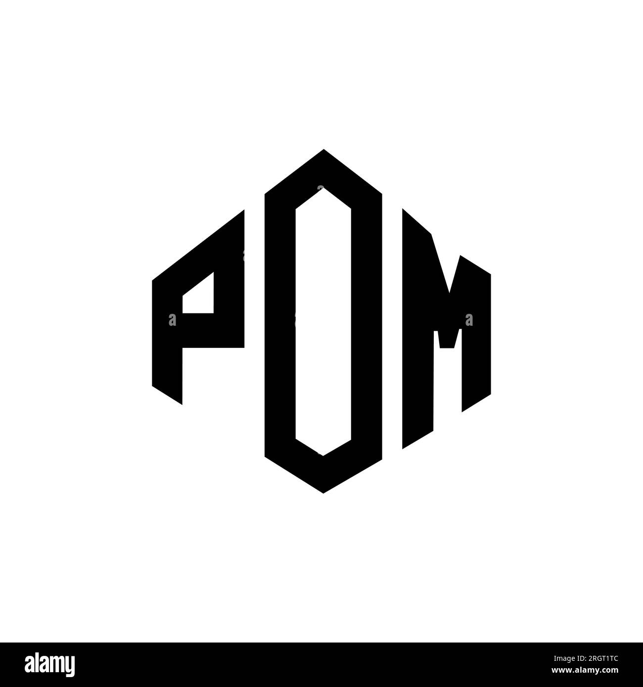 POM letter logo design with polygon shape. POM polygon and cube shape ...