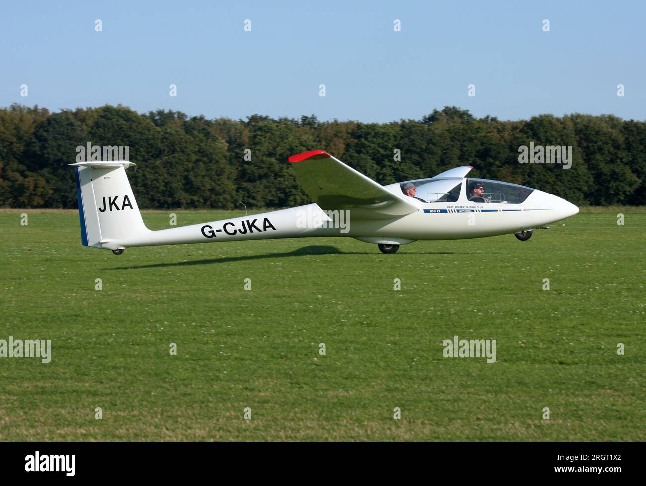 A Schleicher ASK-21 glider operated by East Sussex Gliding Club at ...