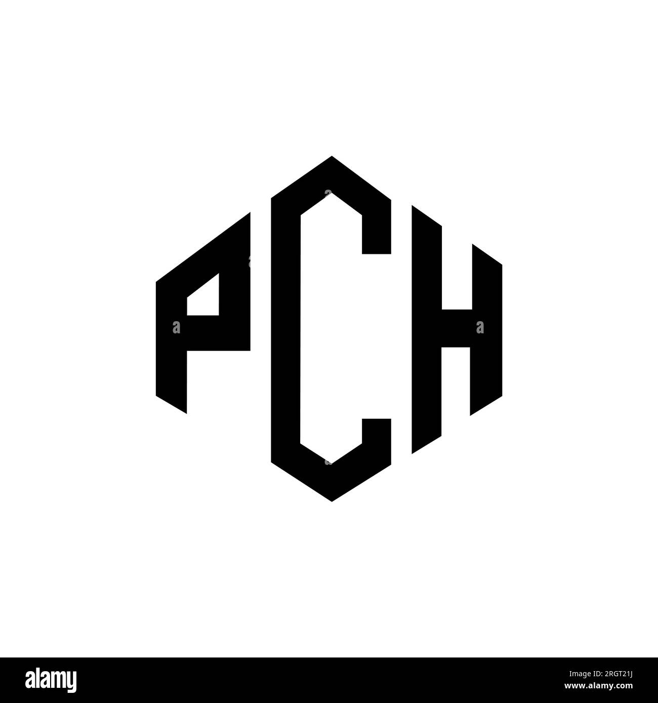 PCH letter logo design with polygon shape. PCH polygon and cube shape ...