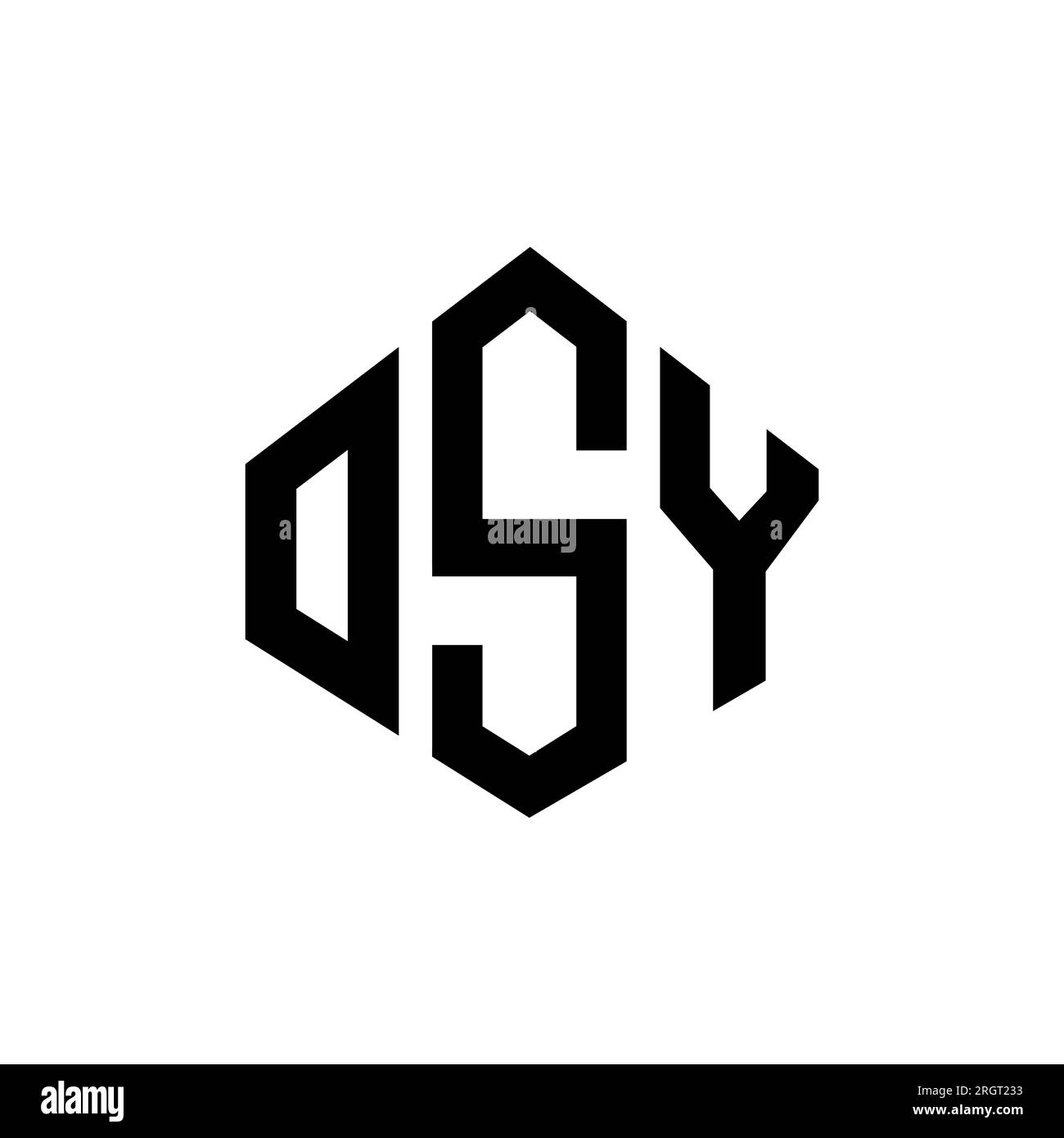 OSY letter logo design with polygon shape. OSY polygon and cube shape ...