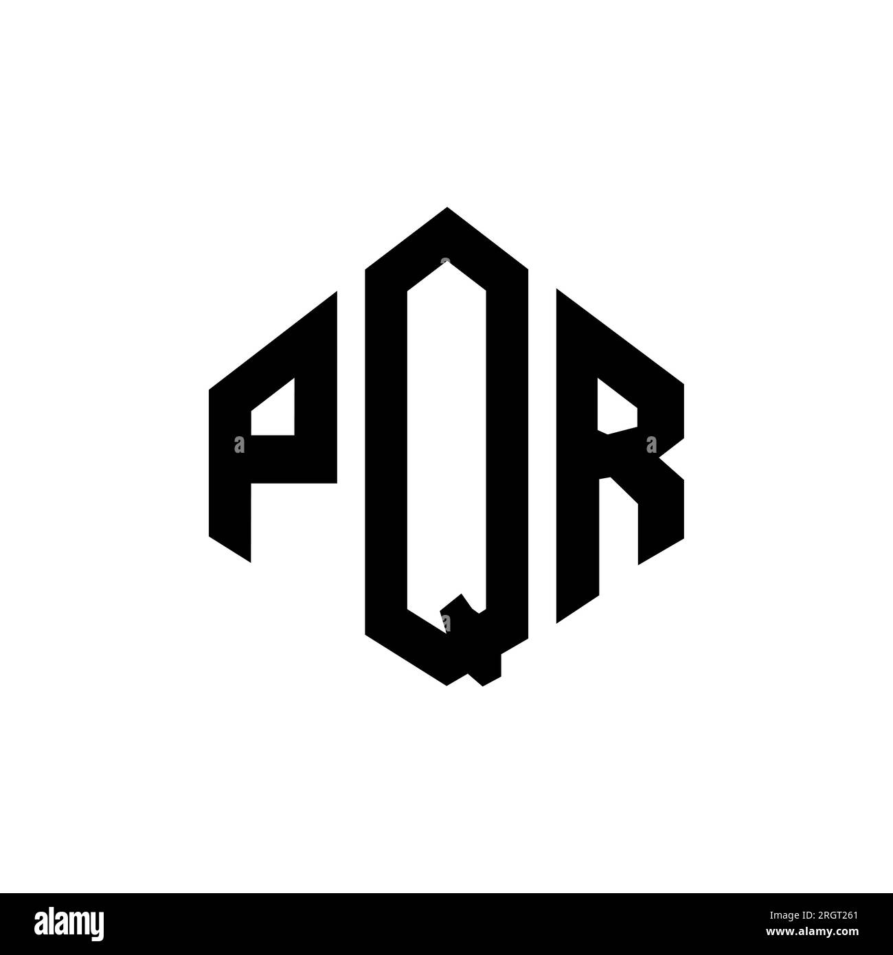 PQR letter logo design with polygon shape. PQR polygon and cube shape ...