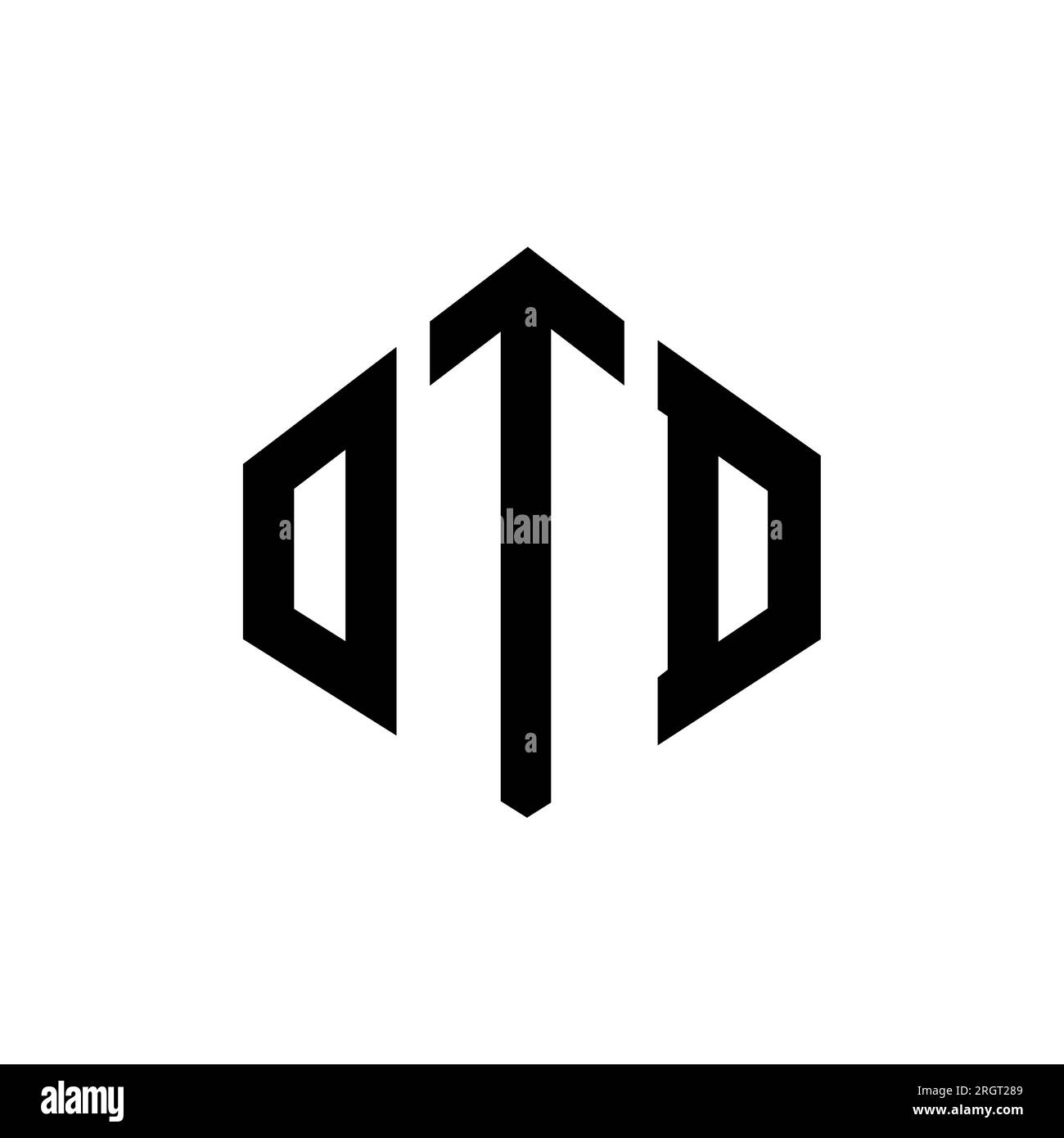 OTD letter logo design with polygon shape. OTD polygon and cube shape ...