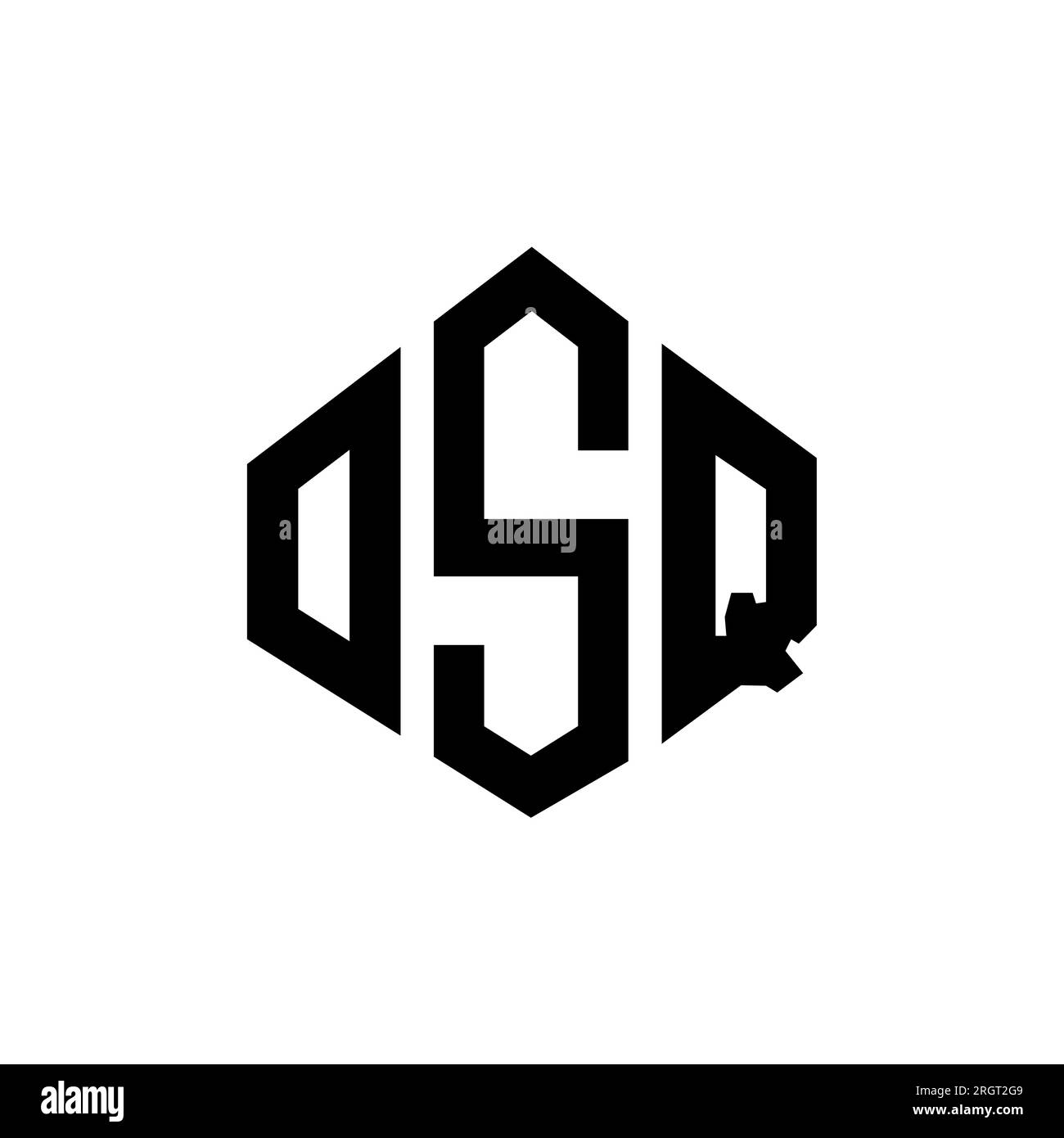 OSQ letter logo design with polygon shape. OSQ polygon and cube shape ...