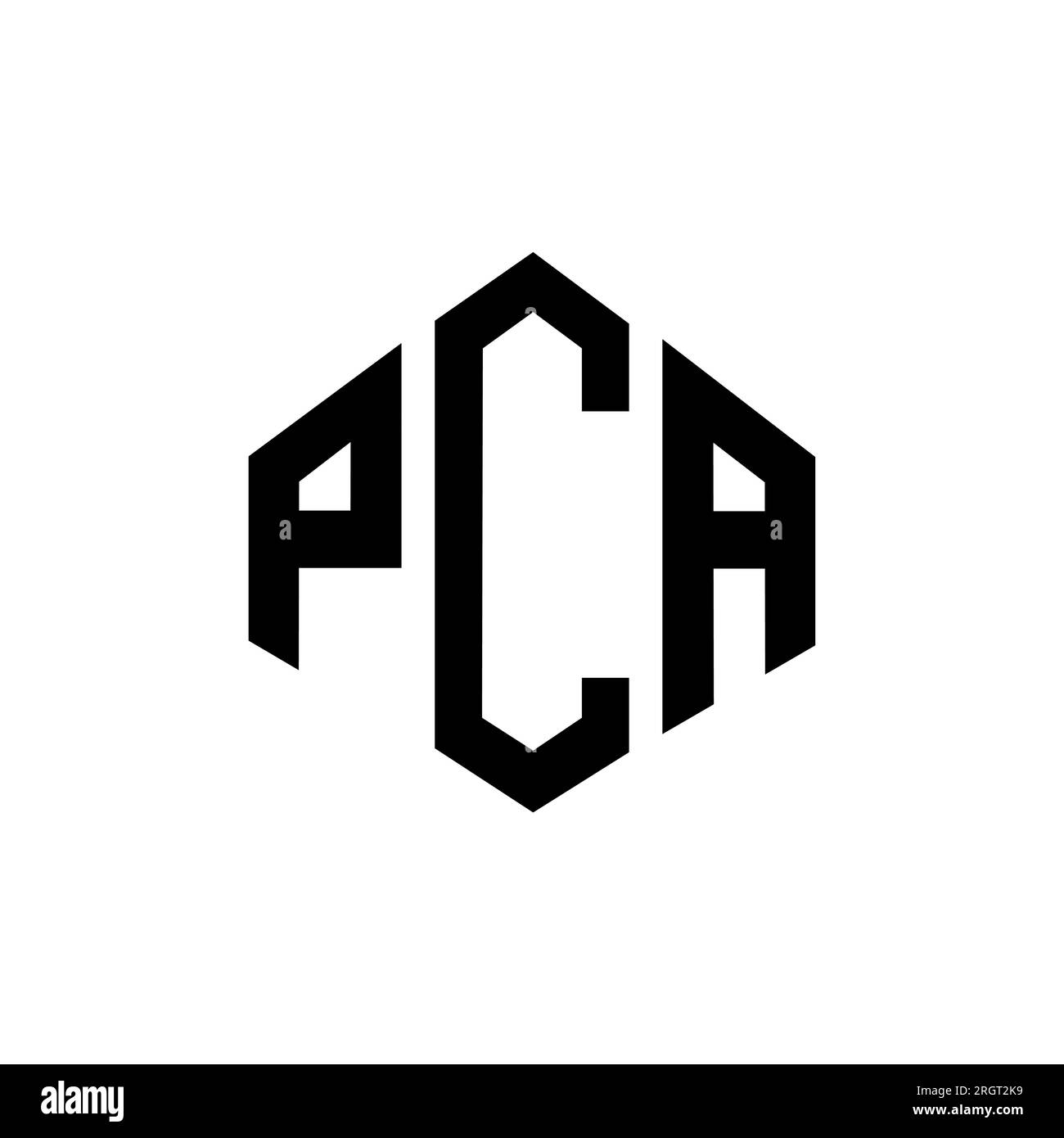 PCA letter logo design with polygon shape. PCA polygon and cube shape ...