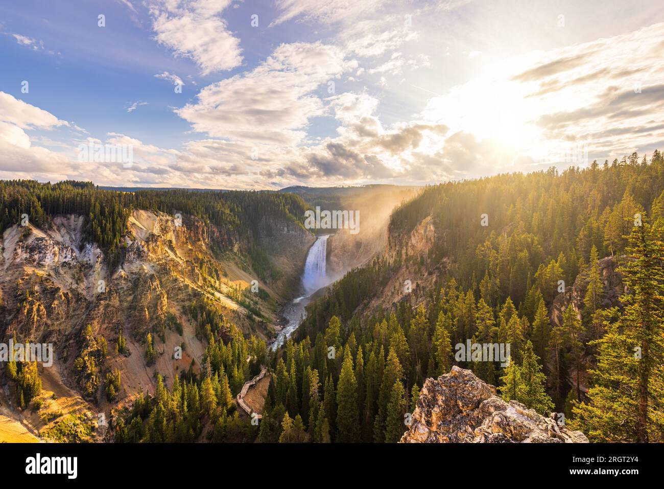Yellowstone Breathtaking Waterfall View at the Iconic Artist Point ...