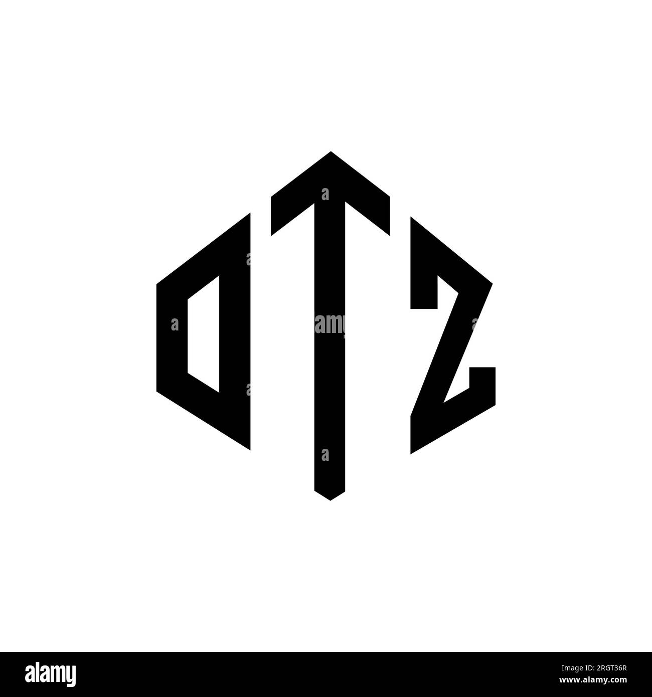 OTZ letter logo design with polygon shape. OTZ polygon and cube shape ...