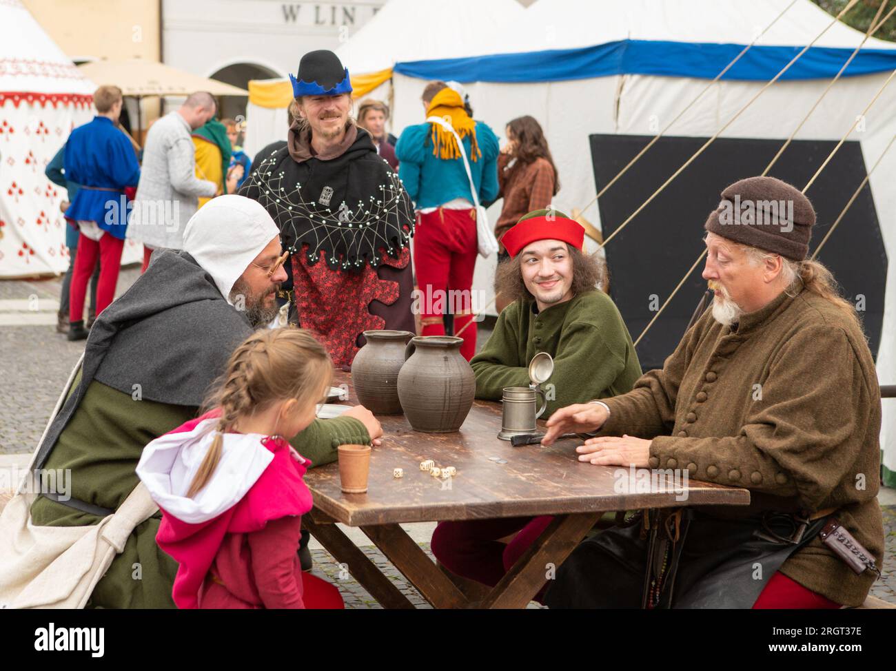 Zilina, Slovak Republiс, Slovakia - July 28, 2023: Group of people ...