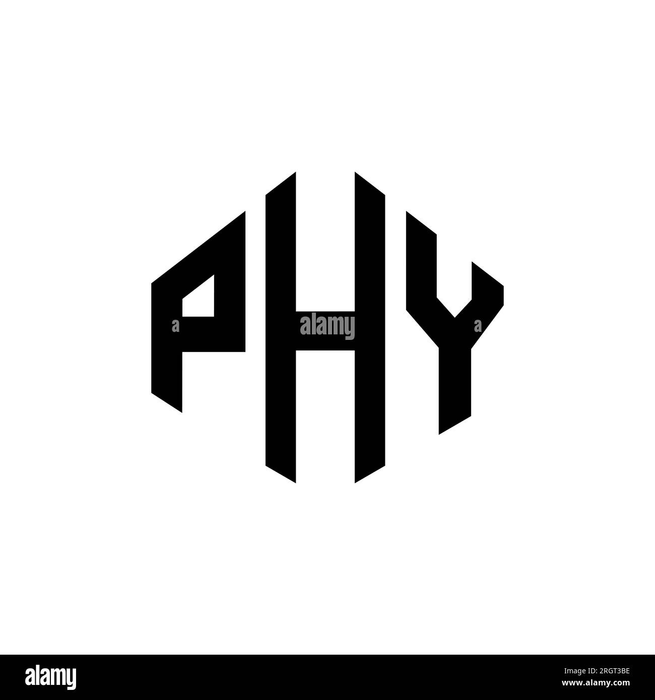 PHY letter logo design with polygon shape. PHY polygon and cube shape ...