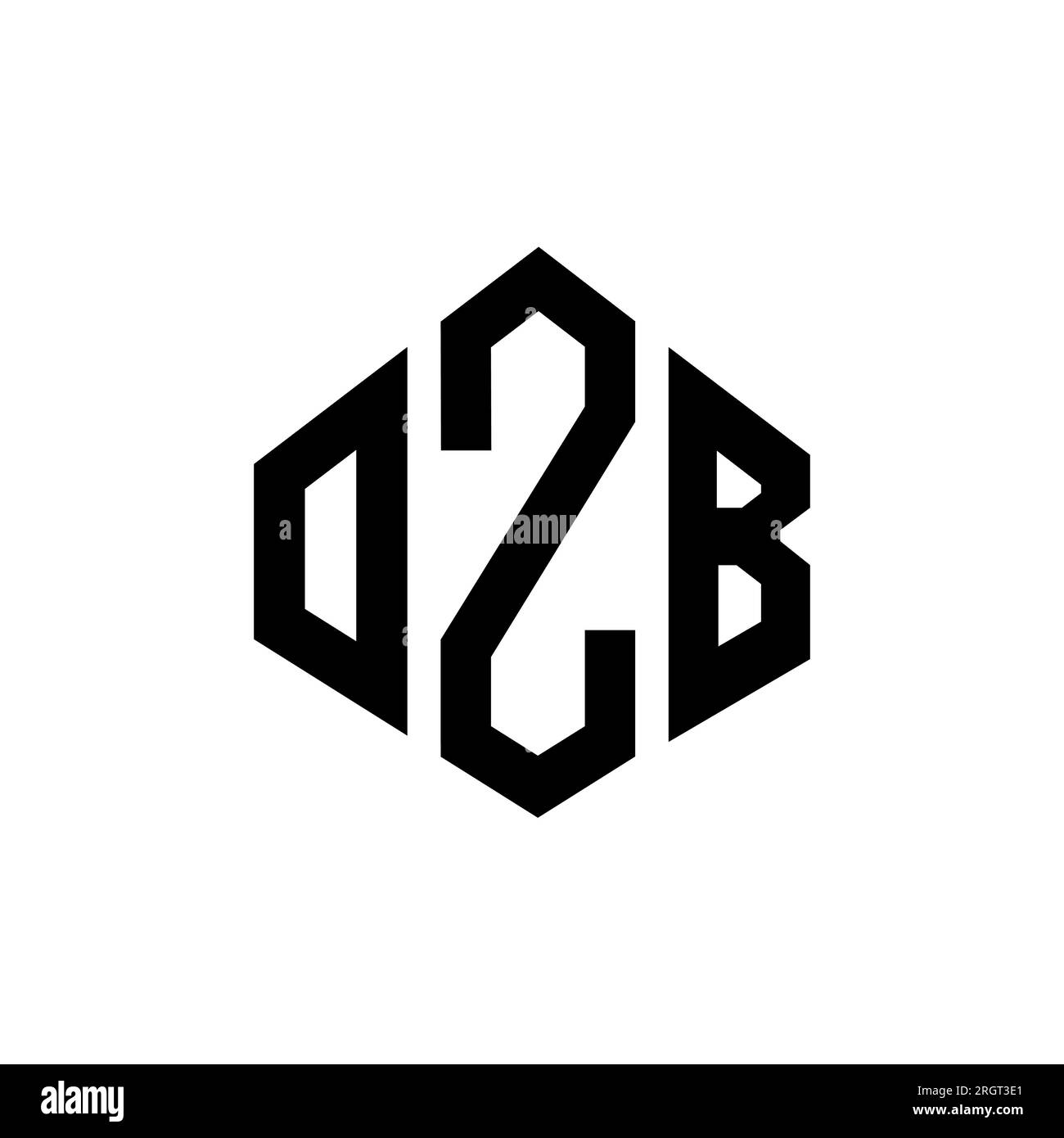 OZB letter logo design with polygon shape. OZB polygon and cube shape ...