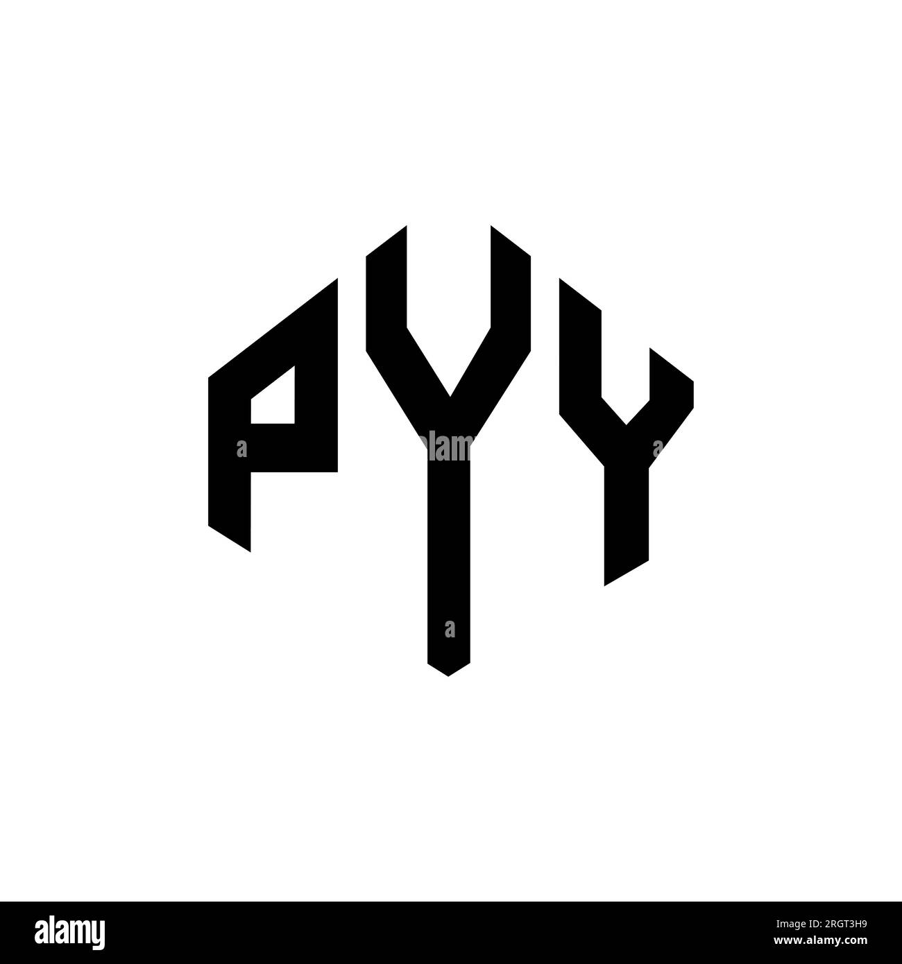 PYY letter logo design with polygon shape. PYY polygon and cube shape ...