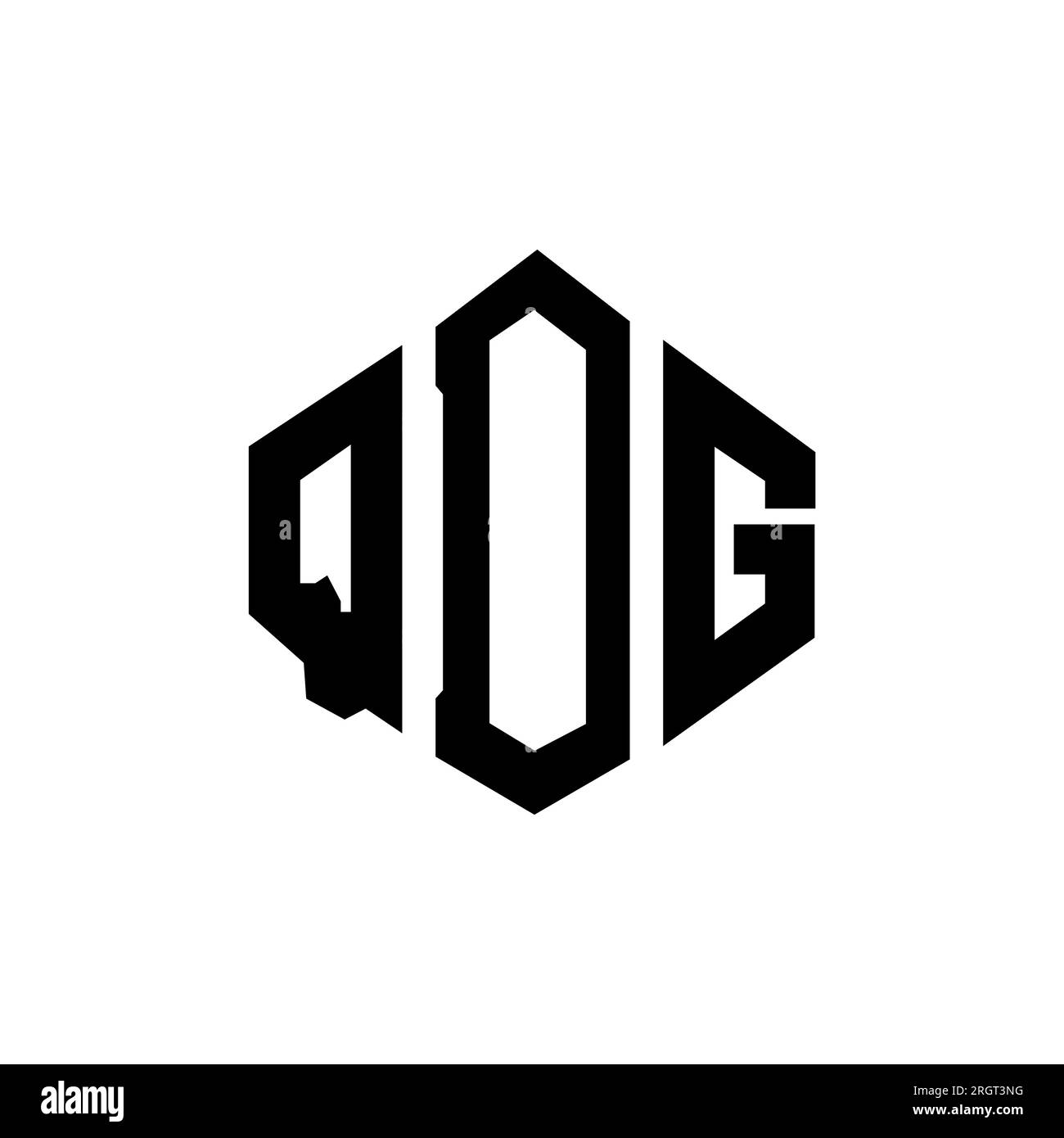 QDG letter logo design with polygon shape. QDG polygon and cube shape ...
