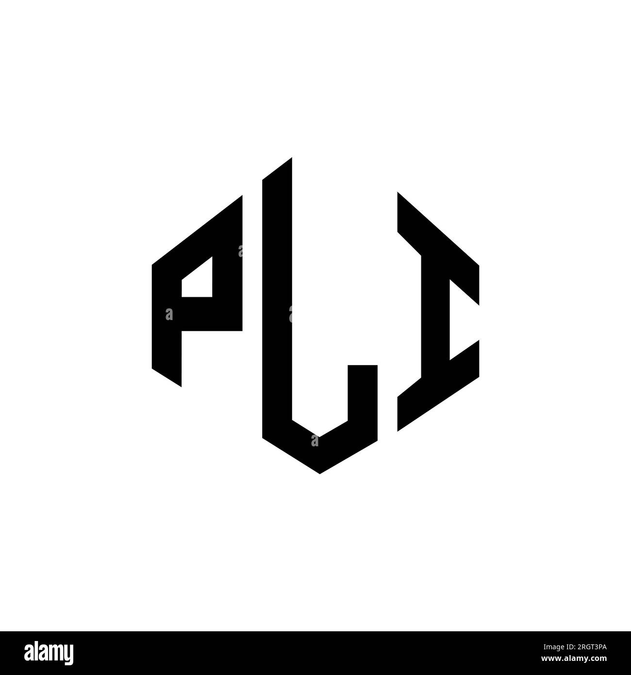 PLI letter logo design with polygon shape. PLI polygon and cube shape ...