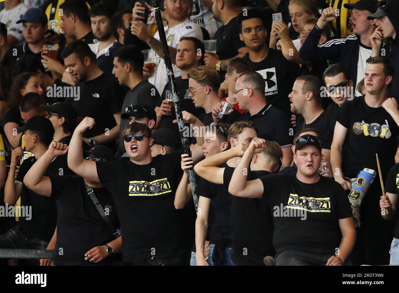 VOLENDAM - Vitesse fans during the Dutch premier league match between ...