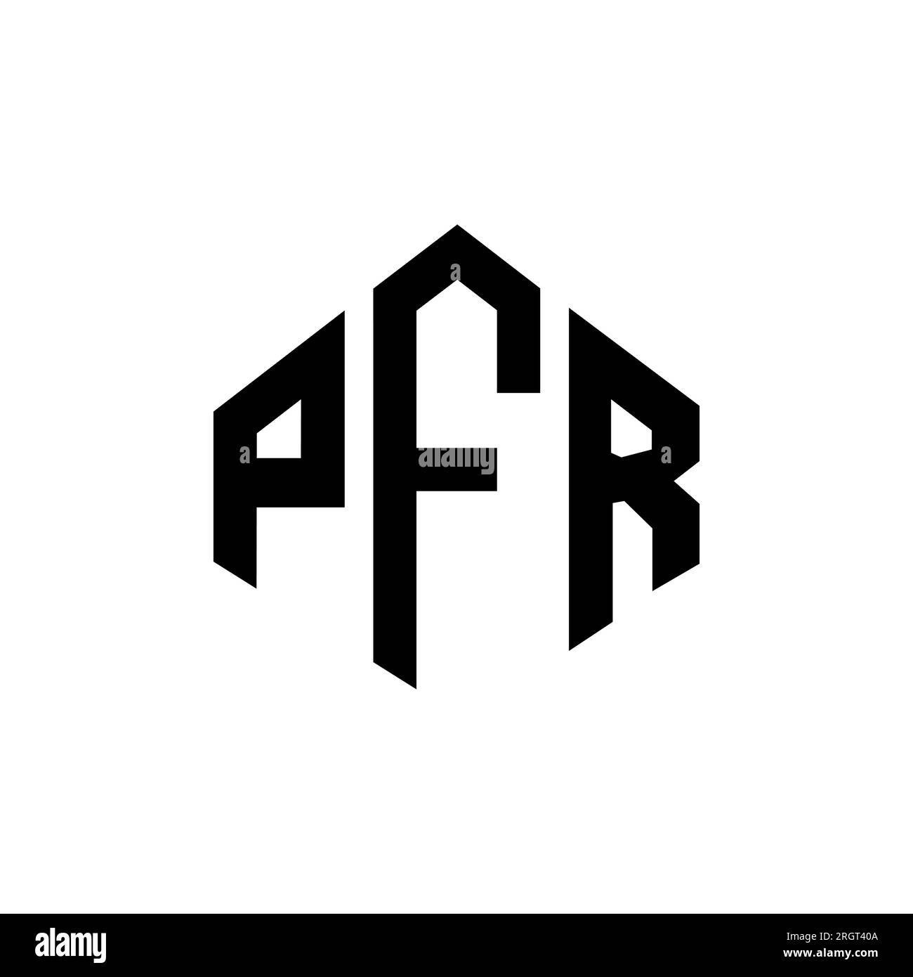 Pfr Letter Logo Design With Polygon Shape Pfr Polygon And Cube Shape