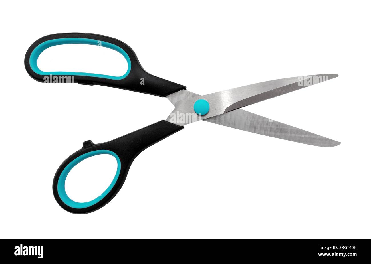 Stationery scissors on a white background for office work. Tailor's or ...