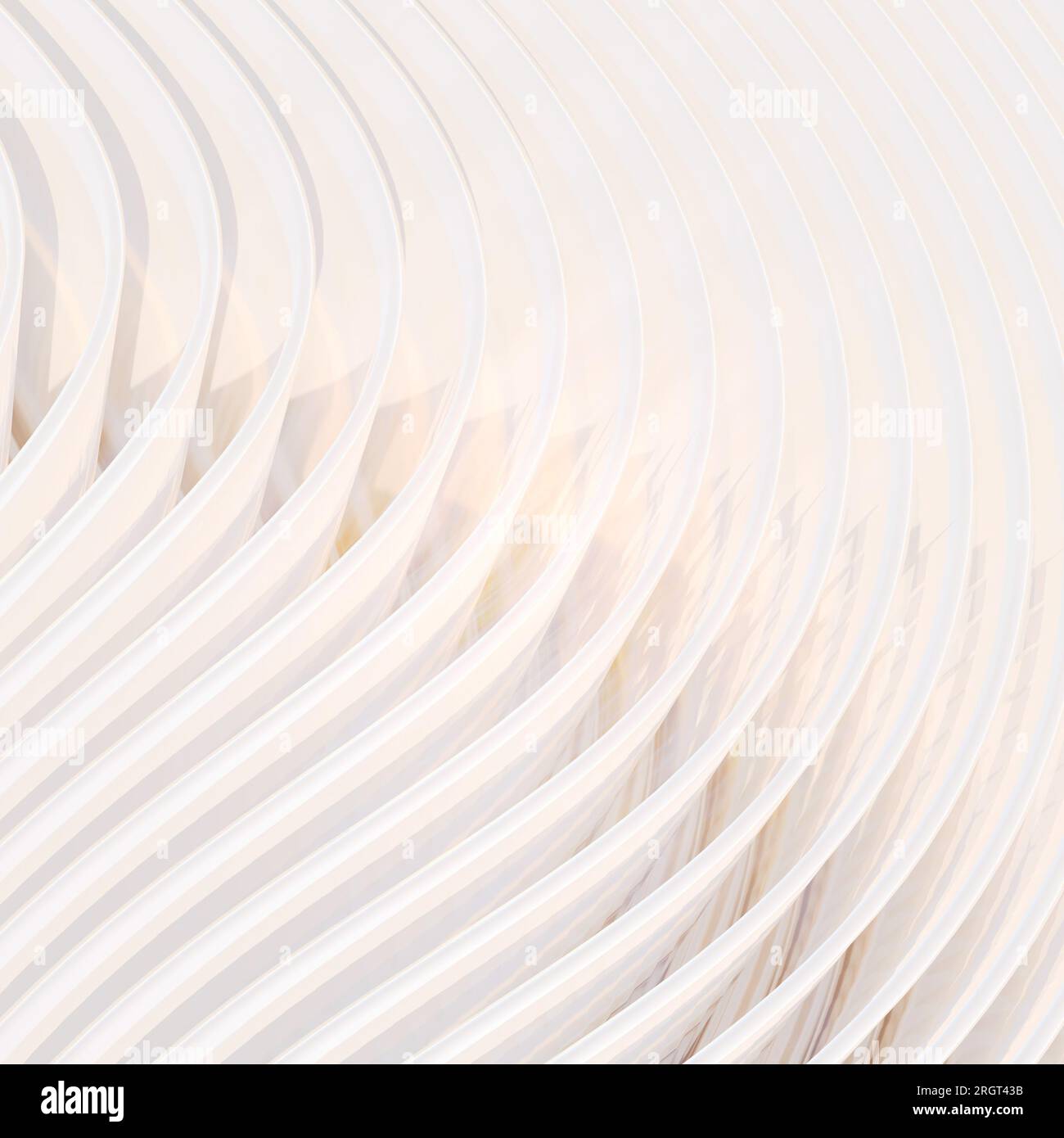 Three dimensional render of delicate beige wavy wallpaper, 3D abstract ...