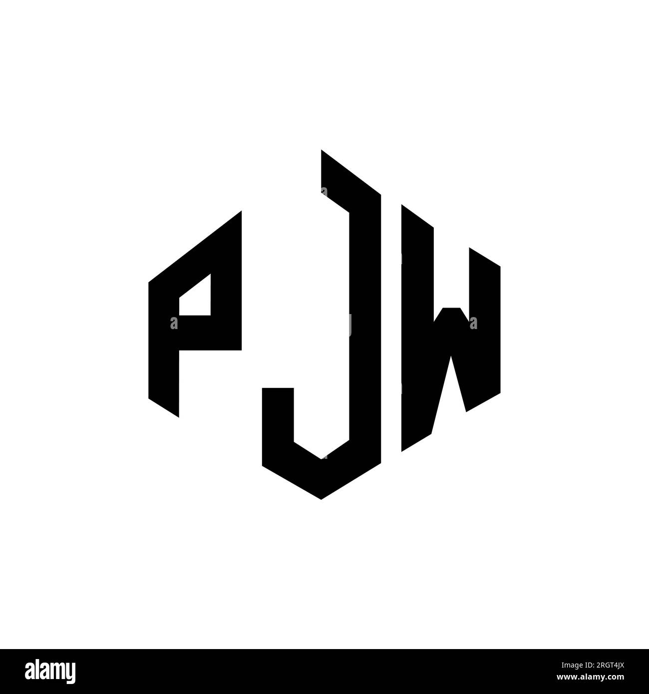 Pjw logo design Black and White Stock Photos & Images - Alamy