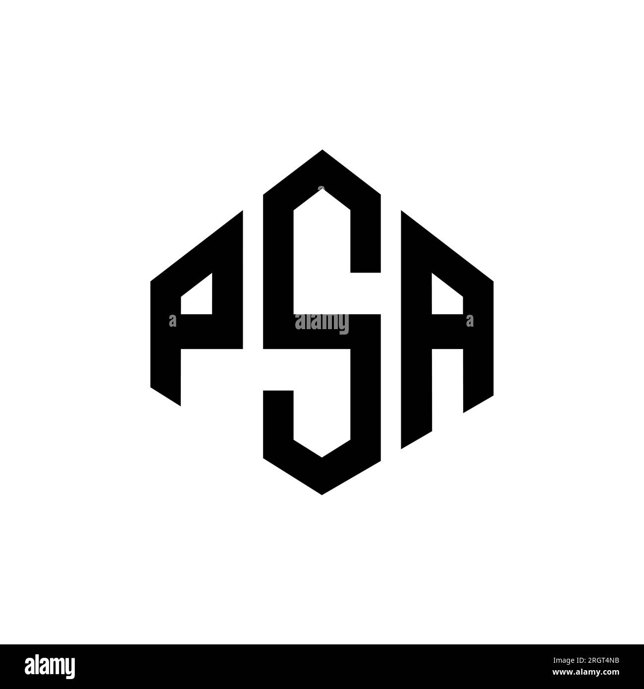 PSA letter logo design with polygon shape. PSA polygon and cube shape ...