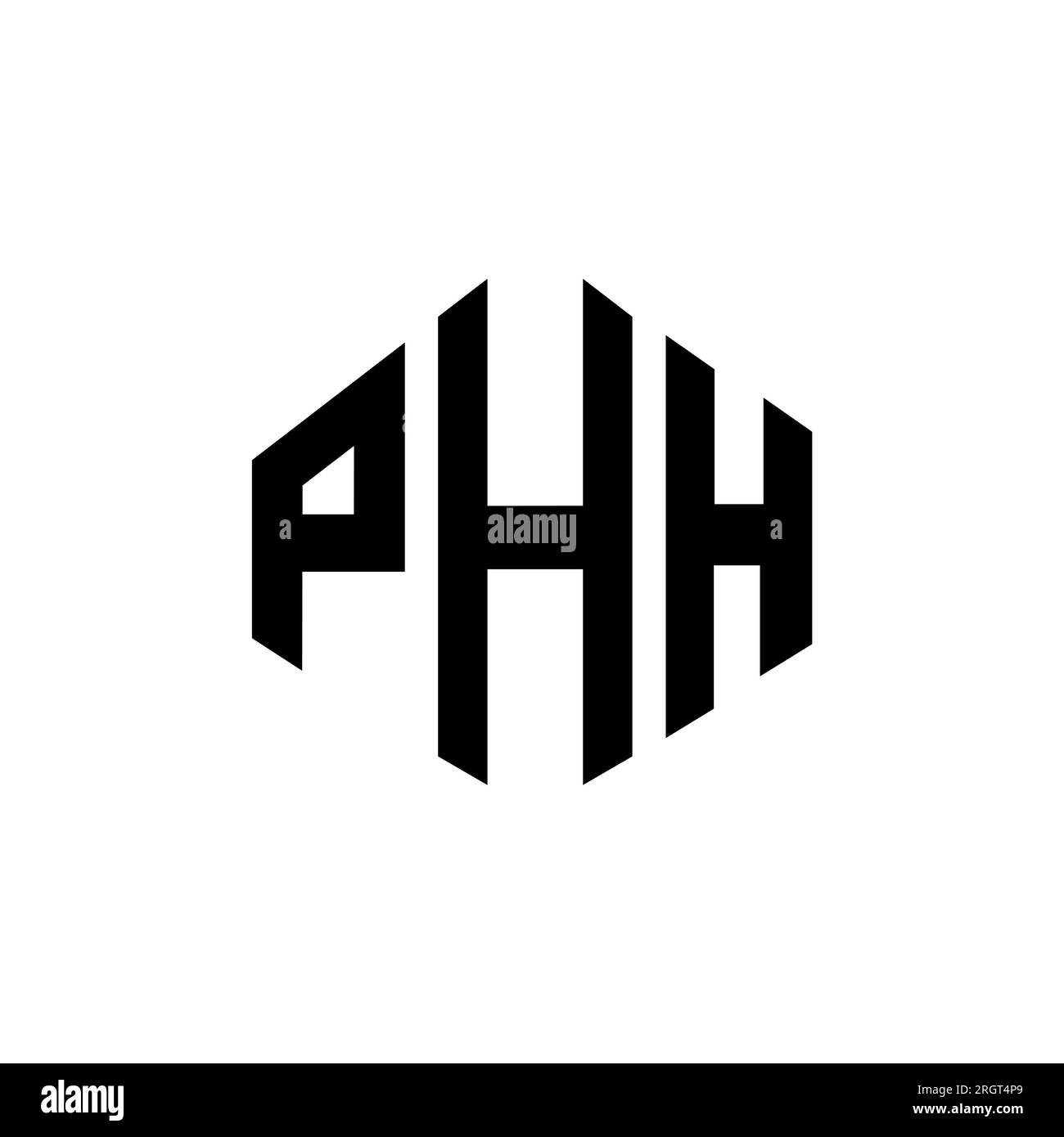 PHH letter logo design with polygon shape. PHH polygon and cube shape ...