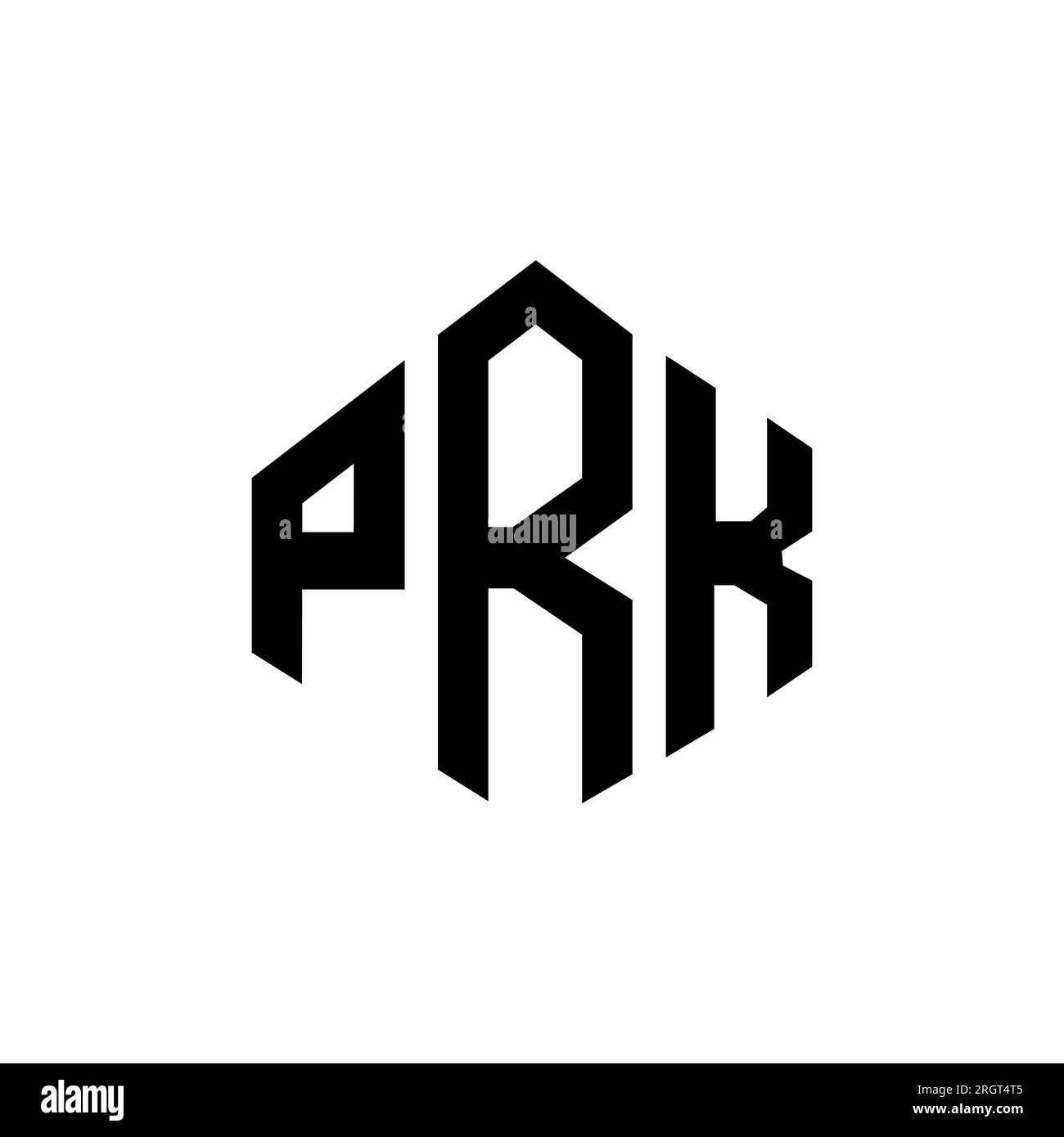 PRK letter logo design with polygon shape. PRK polygon and cube shape ...