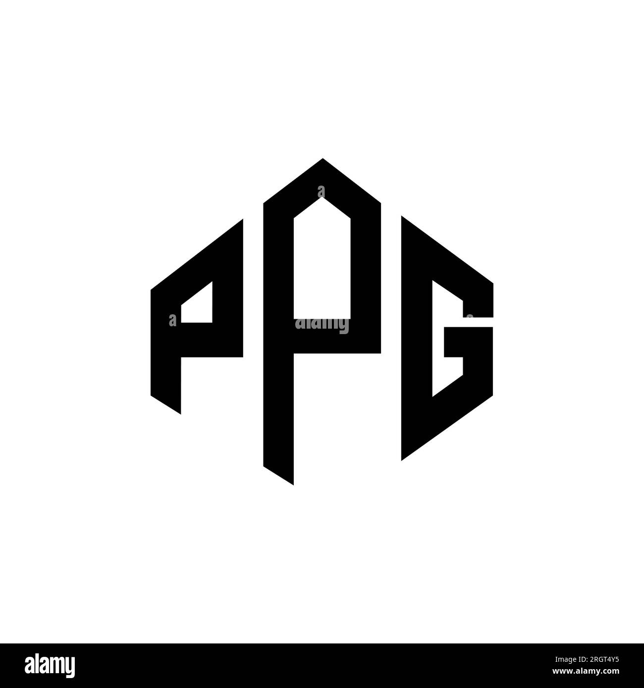 PPG letter logo design with polygon shape. PPG polygon and cube shape ...