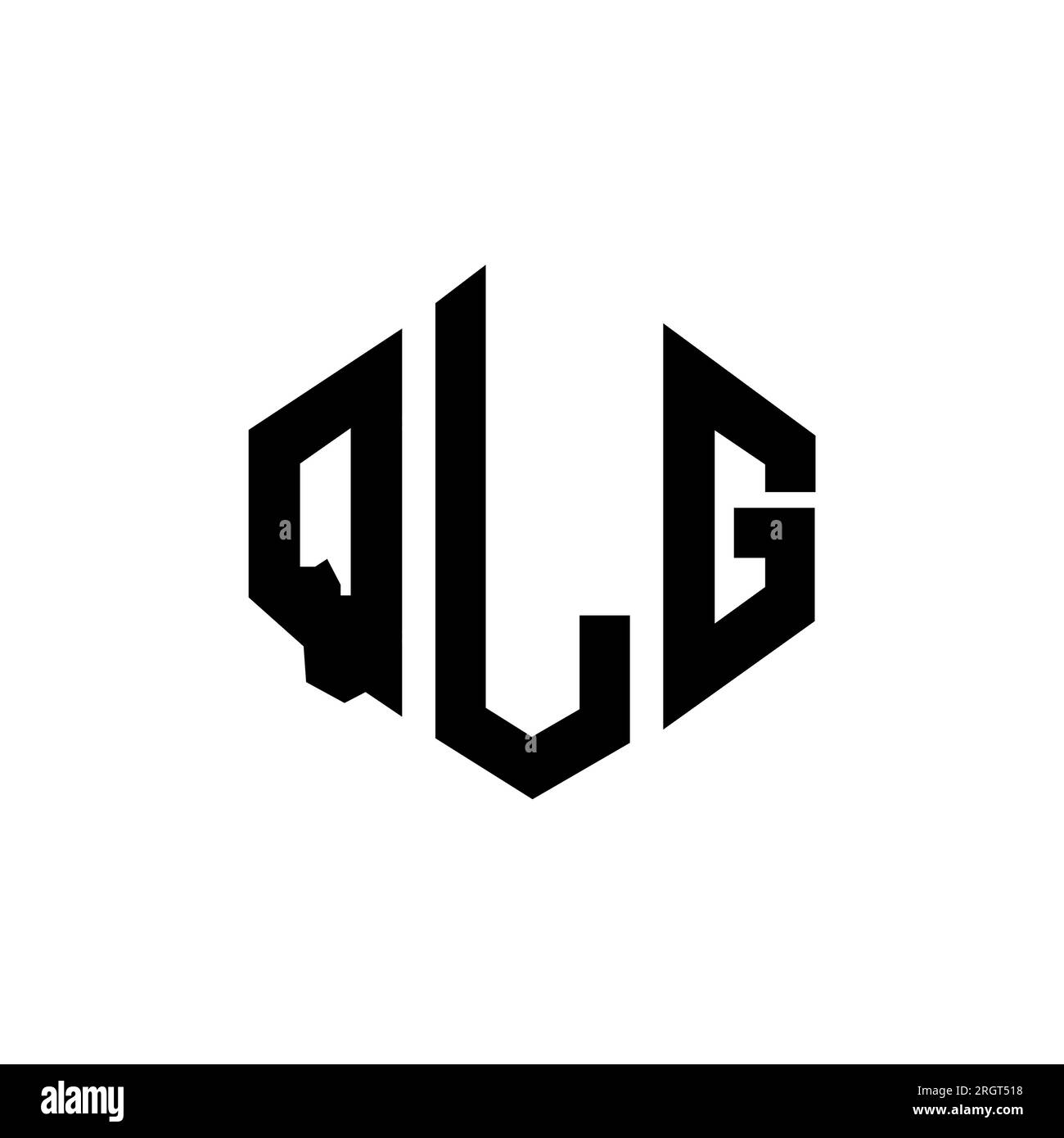 QLG letter logo design with polygon shape. QLG polygon and cube shape ...