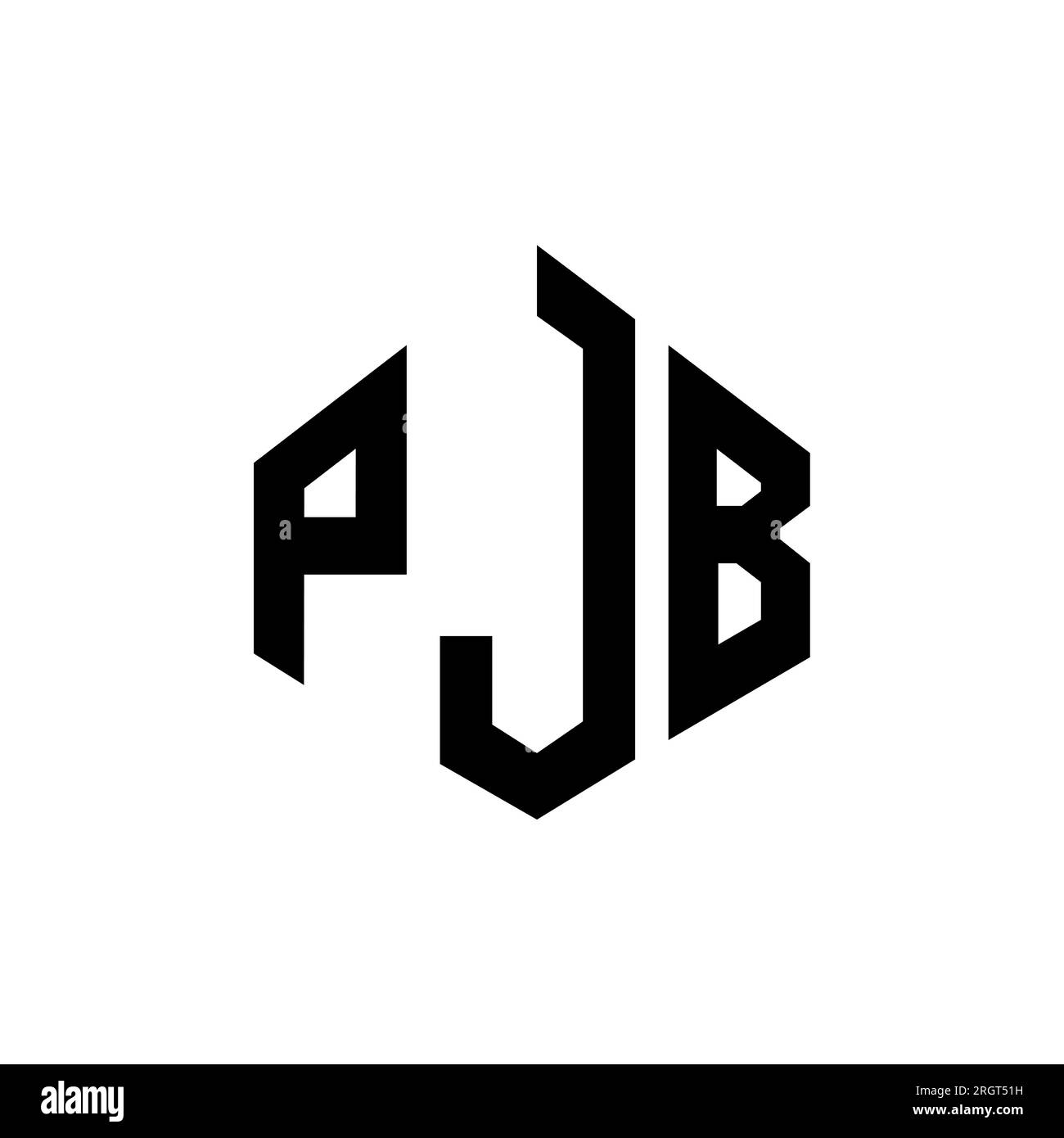 PJB letter logo design with polygon shape. PJB polygon and cube shape ...