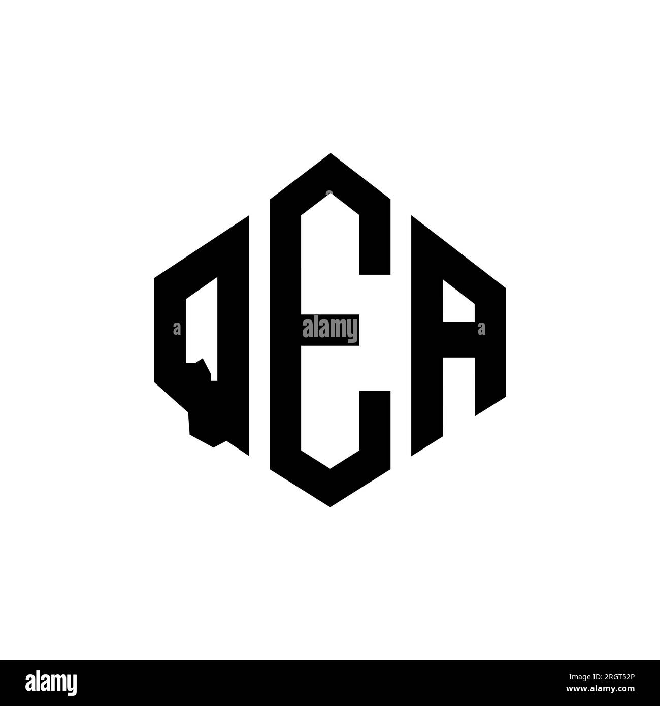 QEA letter logo design with polygon shape. QEA polygon and cube shape ...