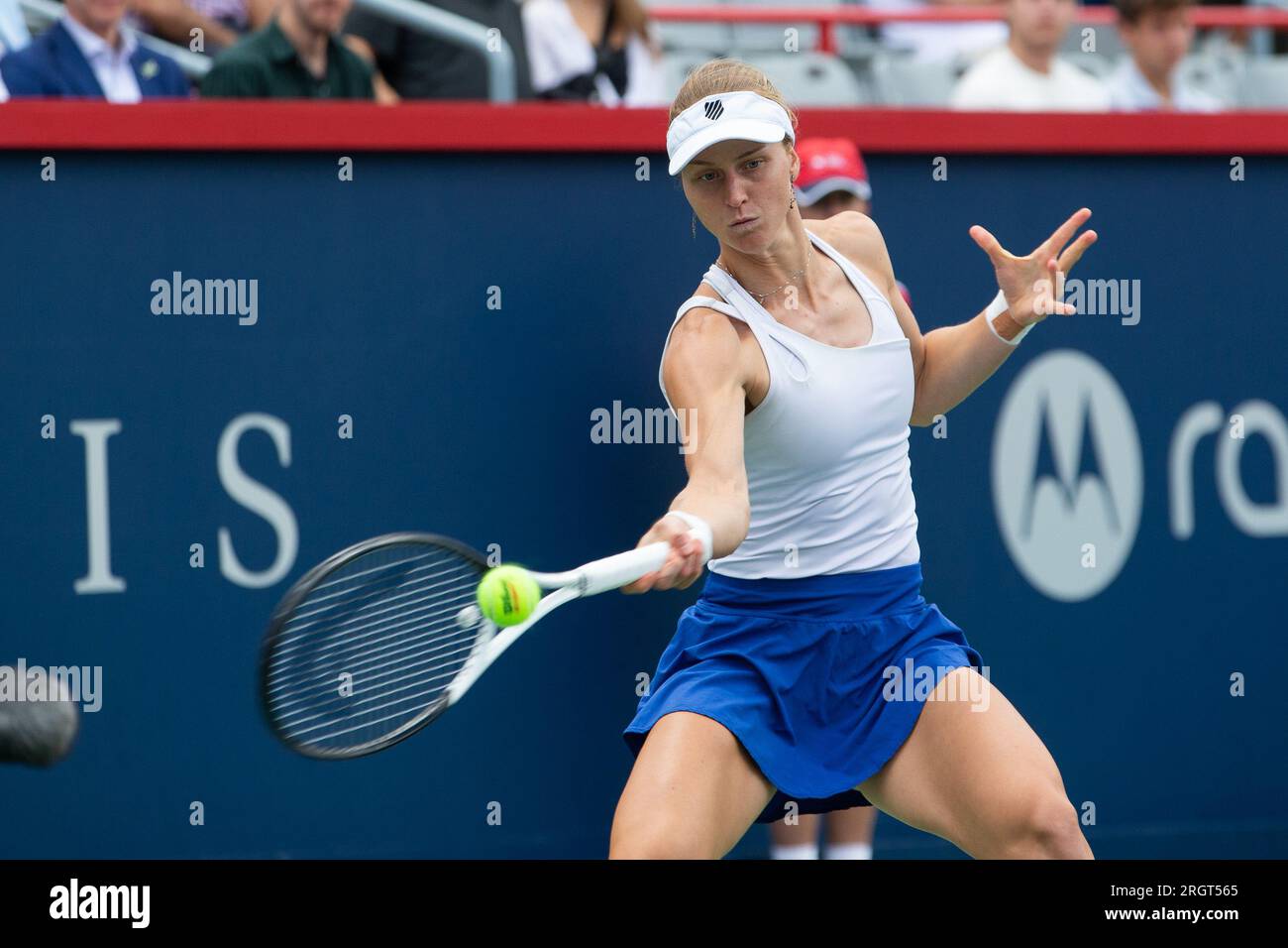 August 11, 2023: Liudmila Samsonova returns the ball during the WTA ...