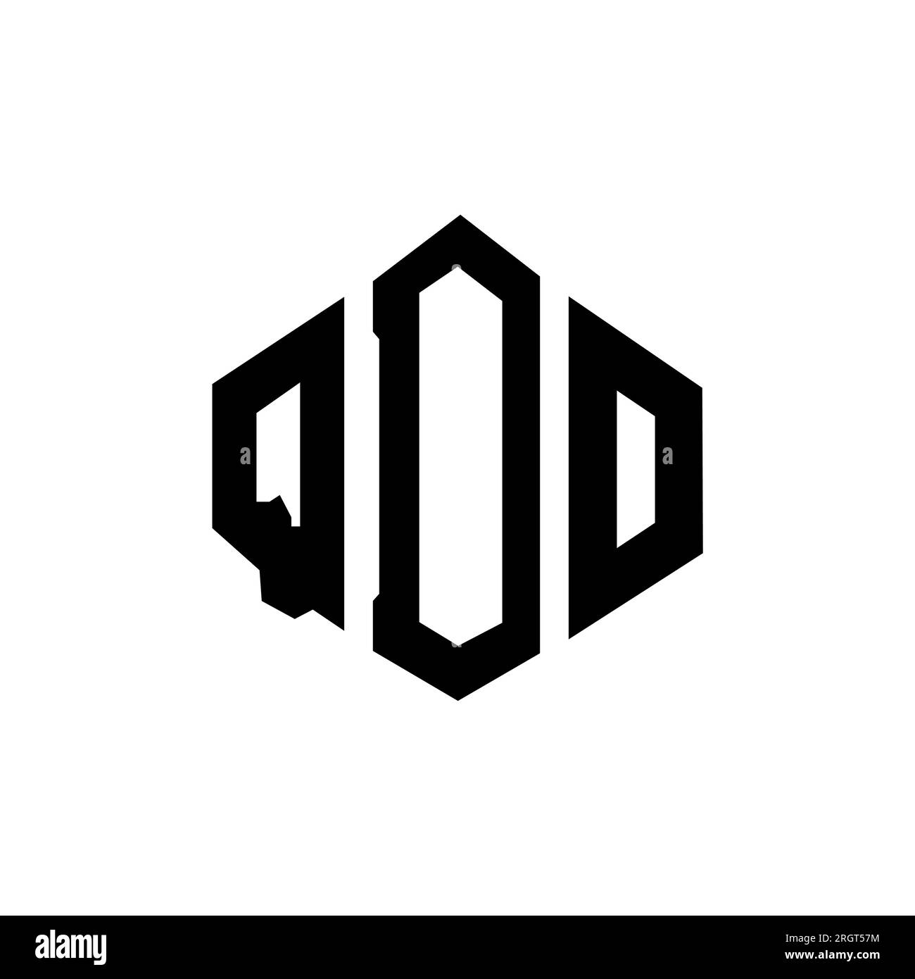 QDO letter logo design with polygon shape. QDO polygon and cube shape ...