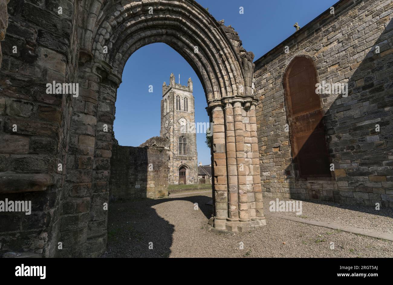 Ruins of Kilwinning Abbey Stock Photo - Alamy