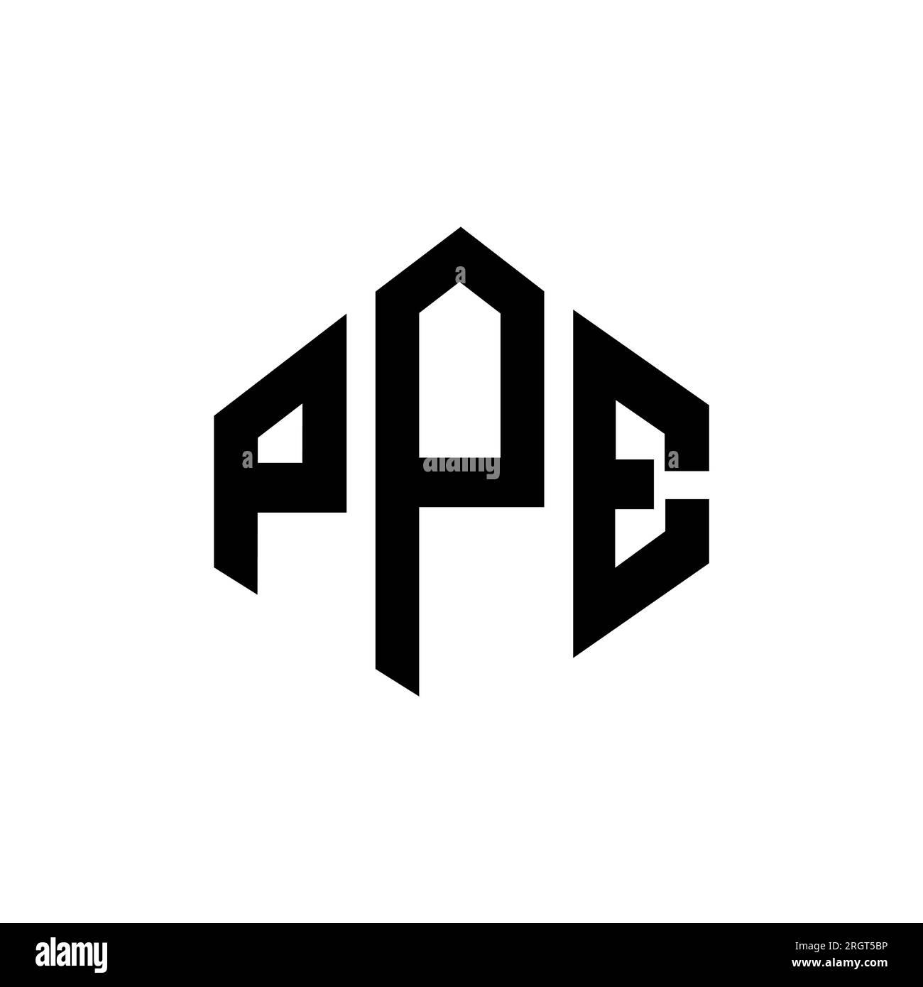 PPE letter logo design with polygon shape. PPE polygon and cube shape ...