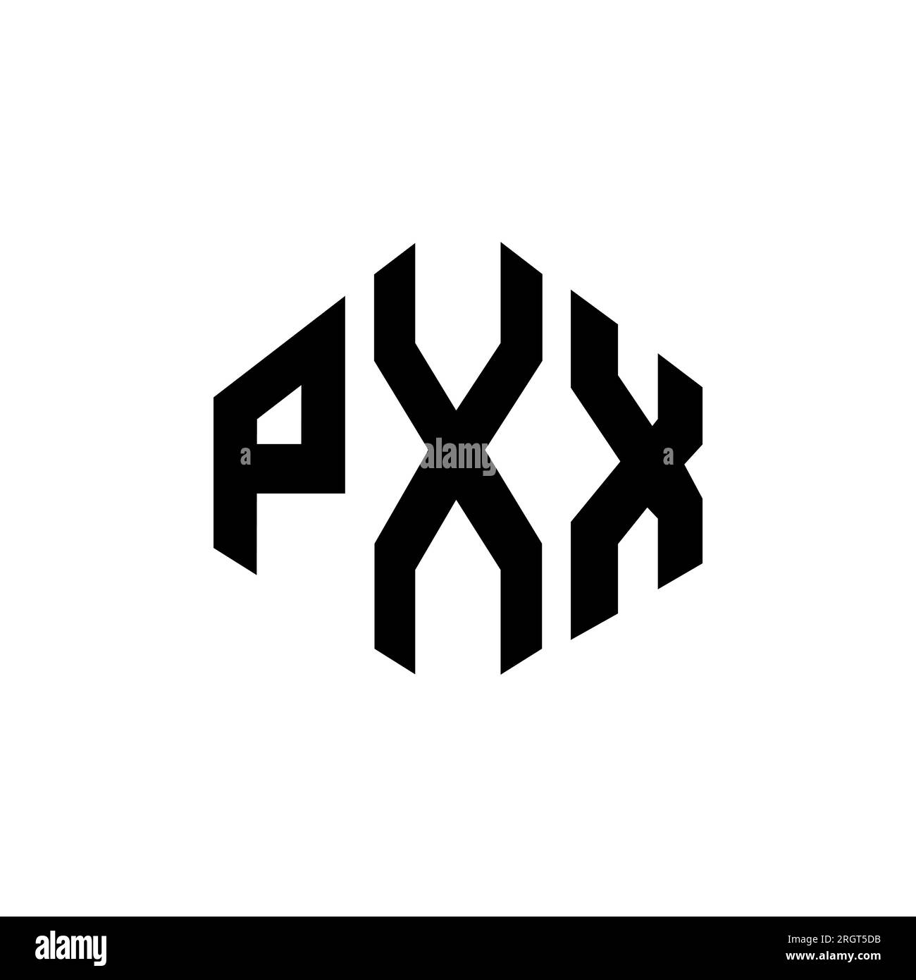 PXX letter logo design with polygon shape. PXX polygon and cube shape ...