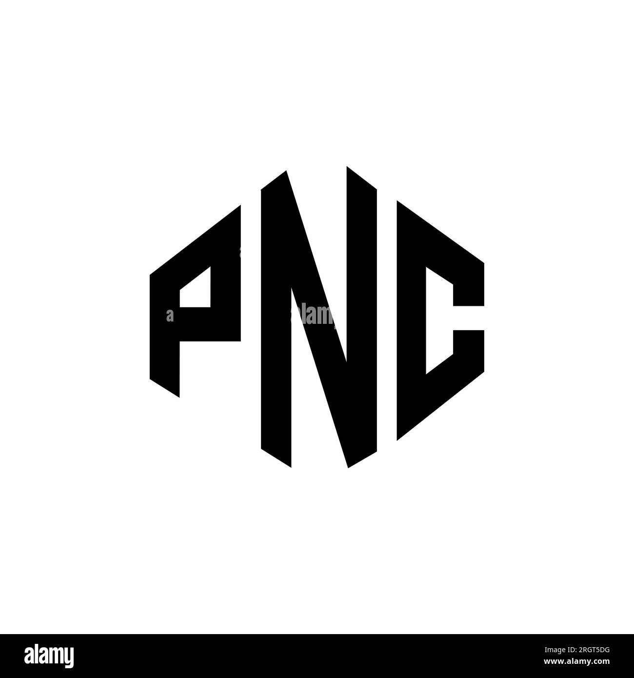 PNC letter logo design with polygon shape. PNC polygon and cube shape ...