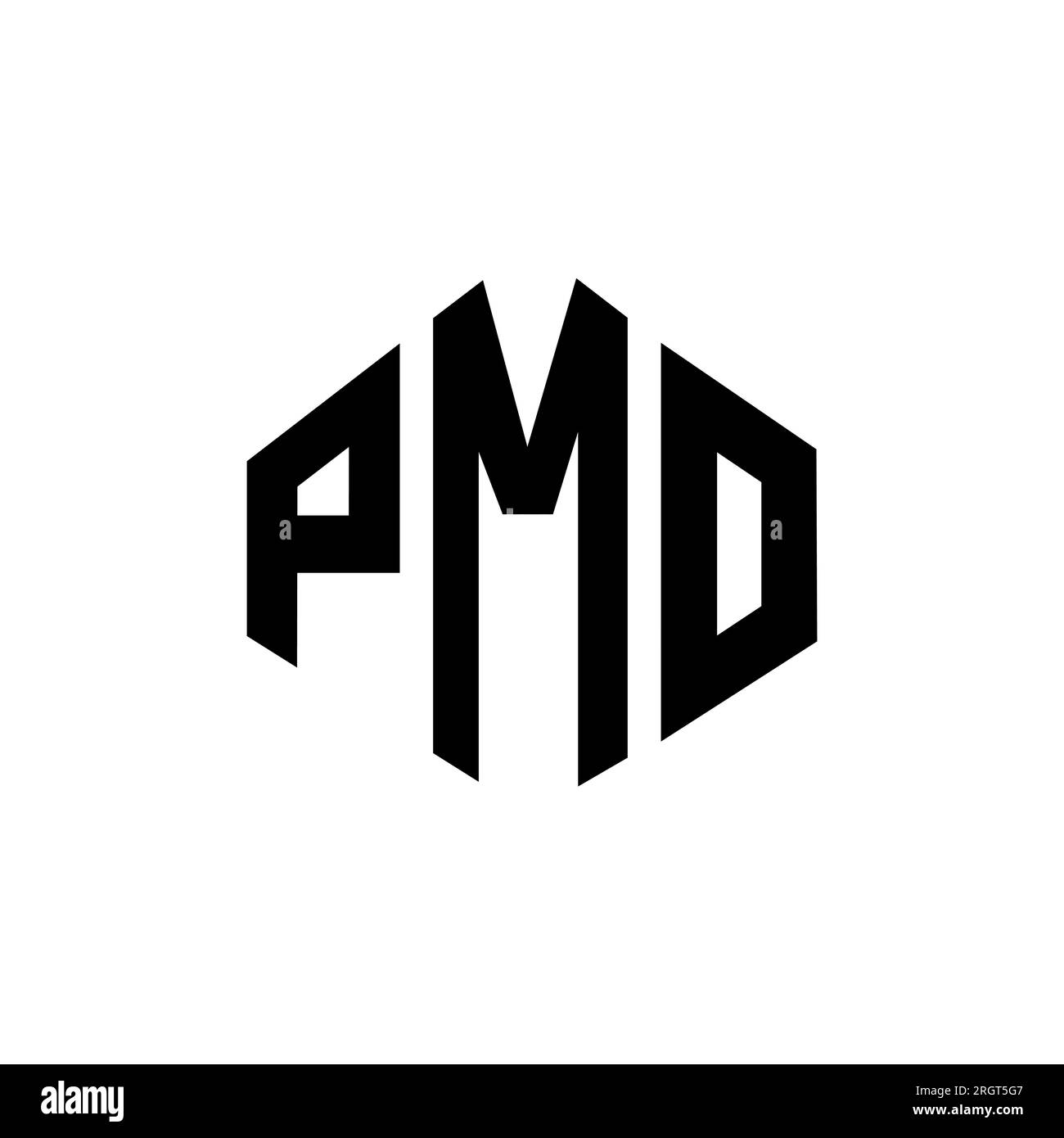 PMO letter logo design with polygon shape. PMO polygon and cube shape ...