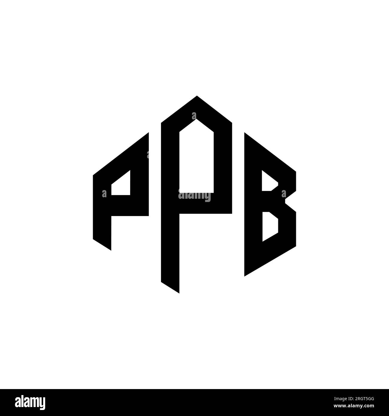 PPB letter logo design with polygon shape. PPB polygon and cube shape ...