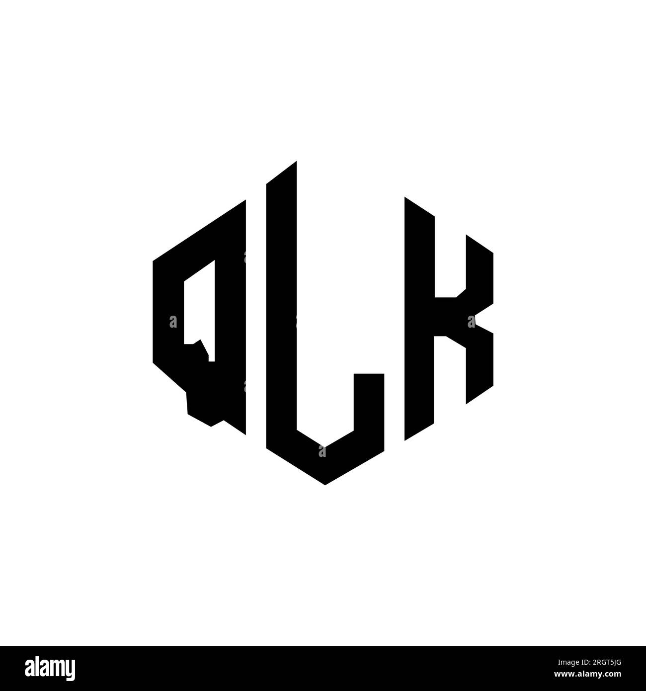 QLK letter logo design with polygon shape. QLK polygon and cube shape ...