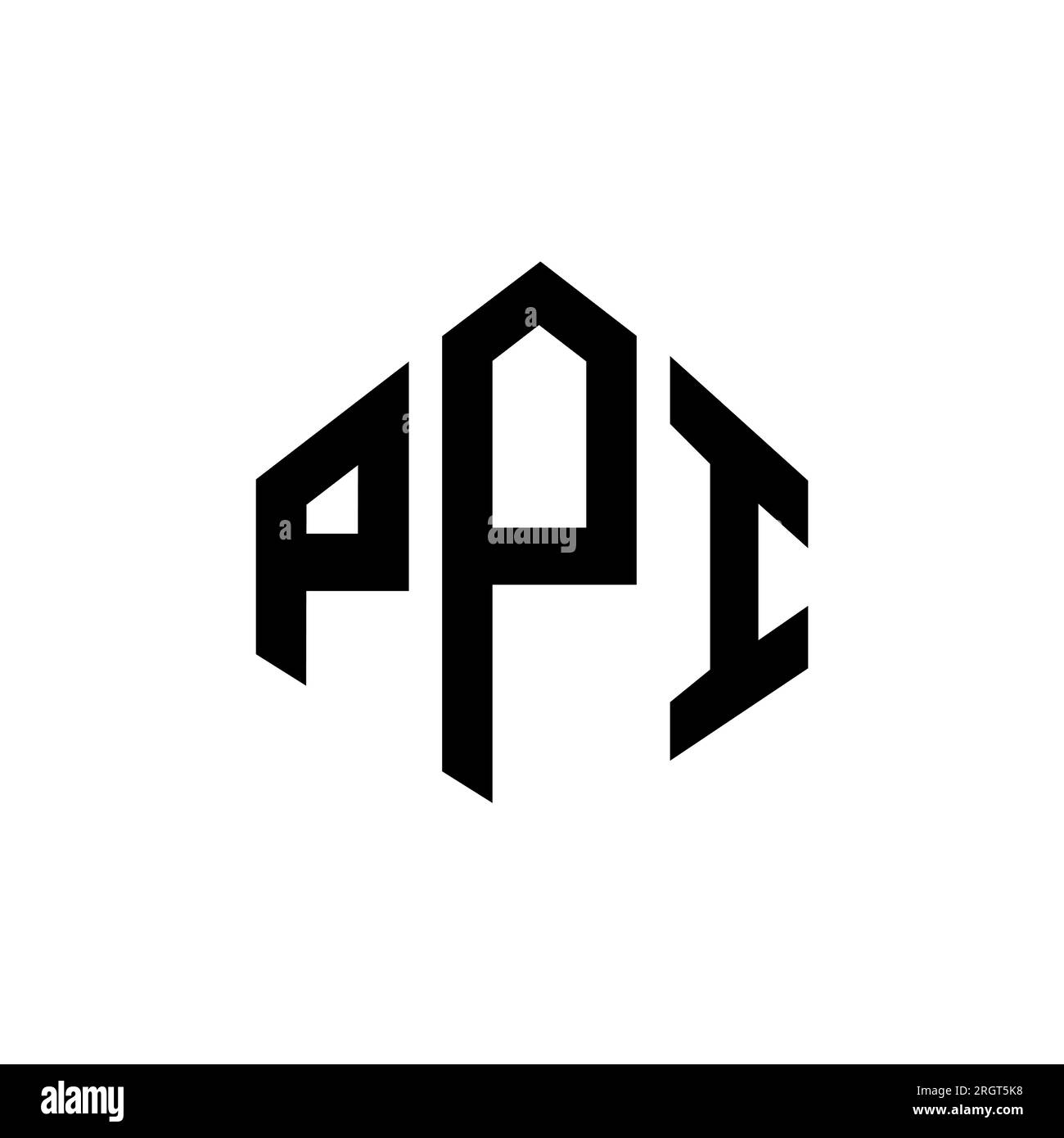 PPI letter logo design with polygon shape. PPI polygon and cube shape ...