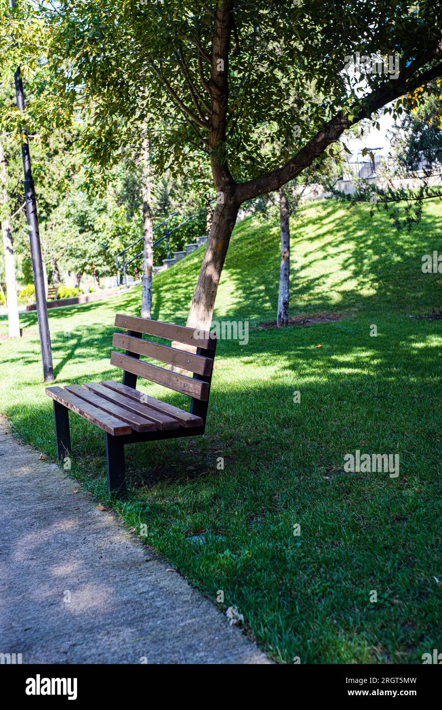 Famous Tbilisi park Mziuri after reconstruction in summer time Stock ...
