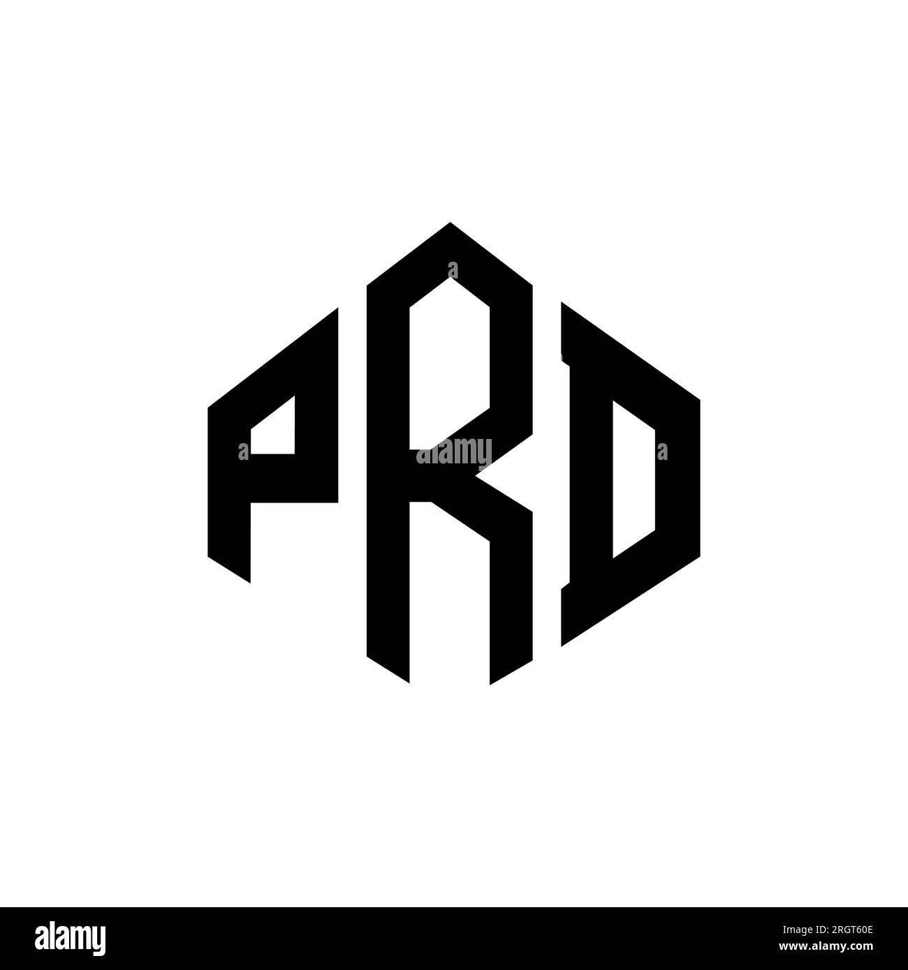 PRD letter logo design with polygon shape. PRD polygon and cube shape ...
