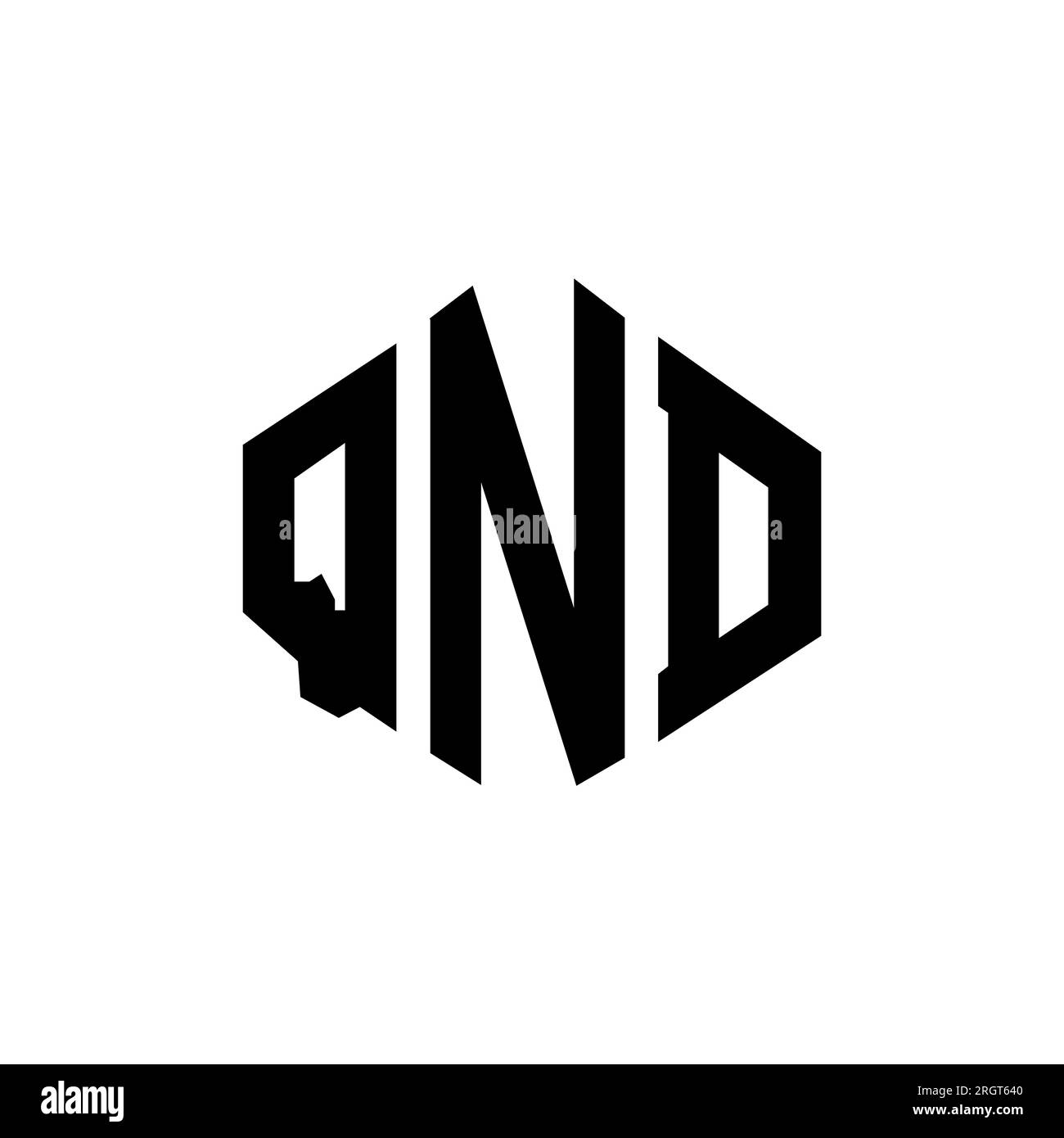 QND letter logo design with polygon shape. QND polygon and cube shape ...