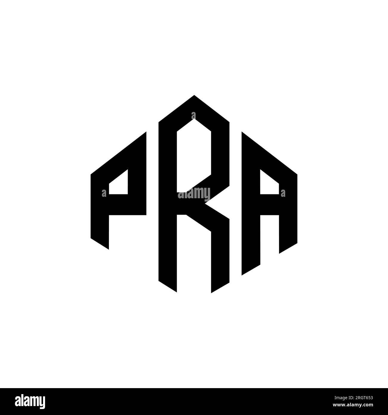 PRA letter logo design with polygon shape. PRA polygon and cube shape ...