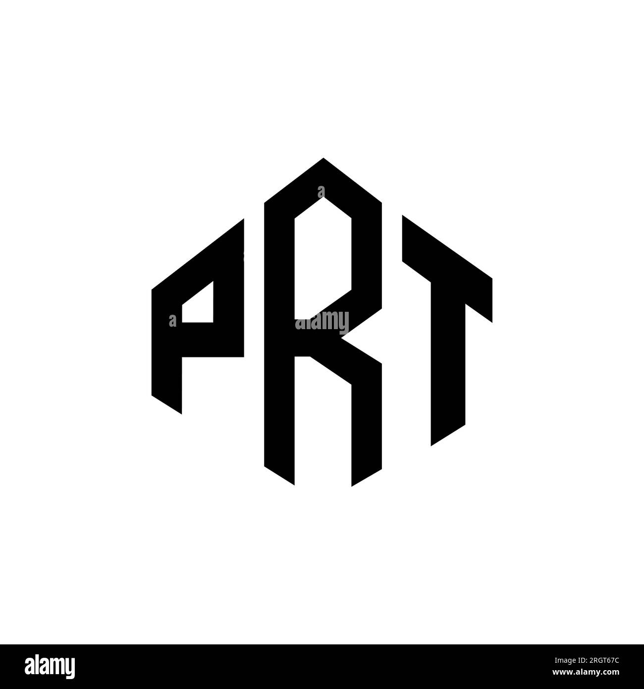 PRT letter logo design with polygon shape. PRT polygon and cube shape ...