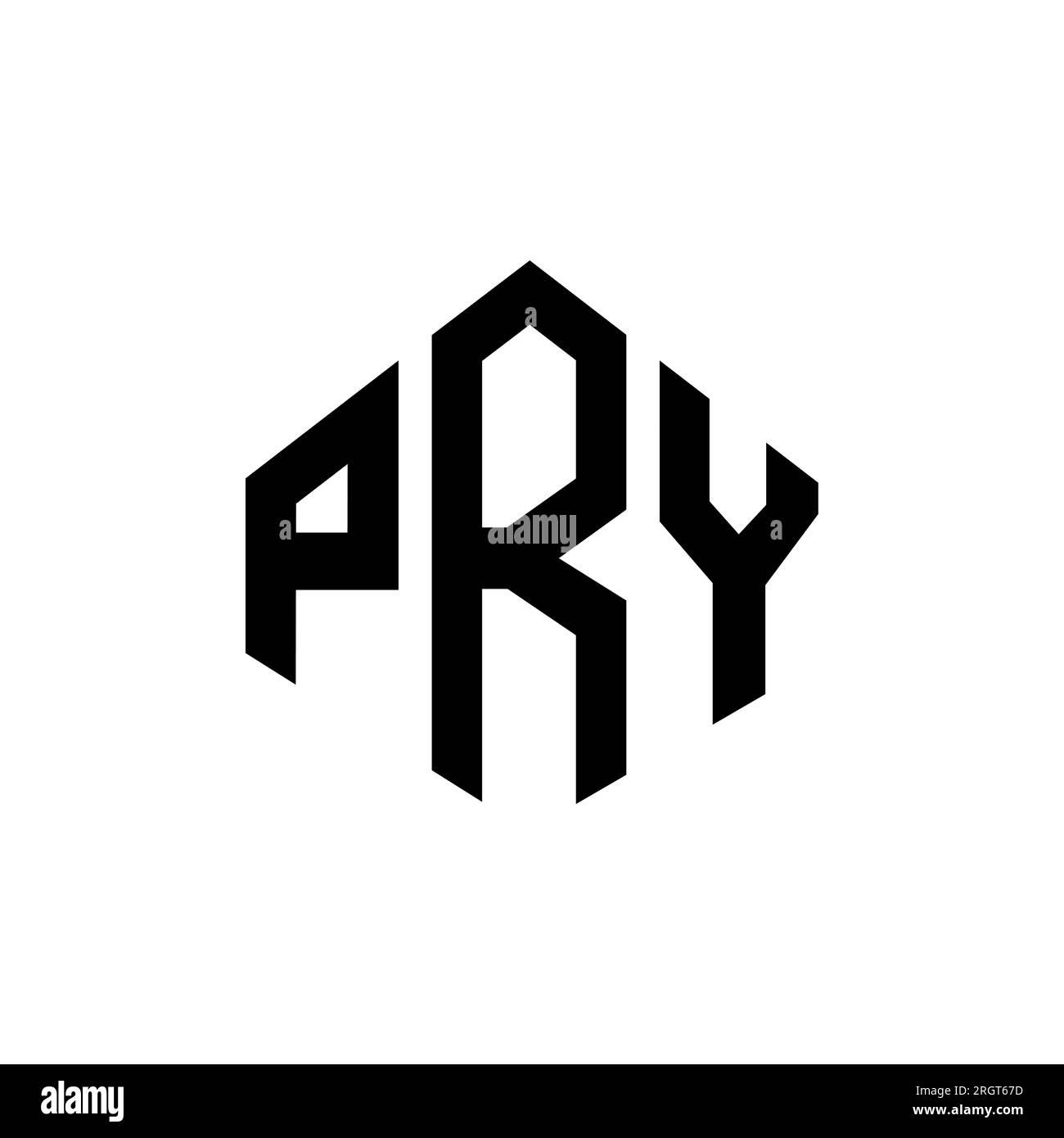 PRY letter logo design with polygon shape. PRY polygon and cube shape ...