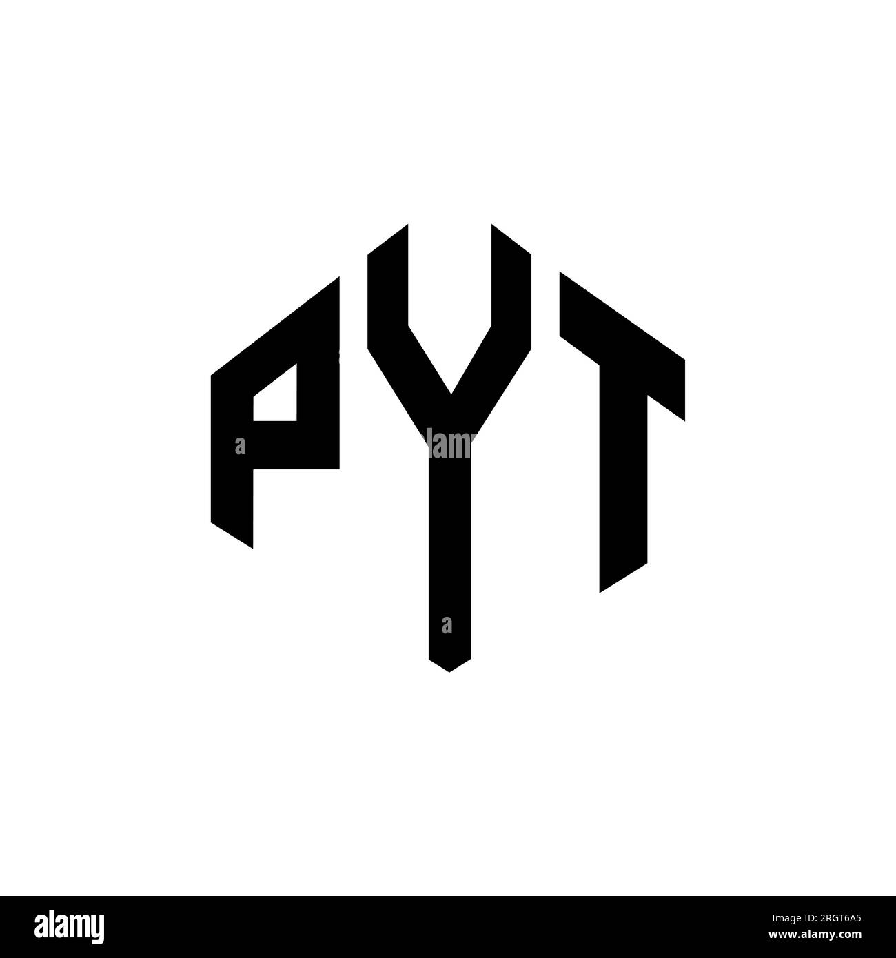 PYT letter logo design with polygon shape. PYT polygon and cube shape ...