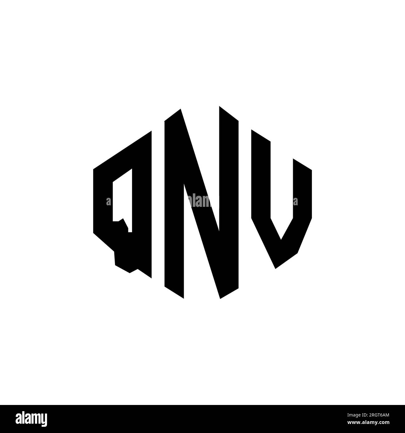 QNV letter logo design with polygon shape. QNV polygon and cube shape ...