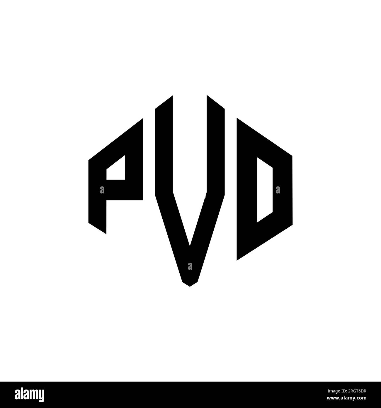 PVO letter logo design with polygon shape. PVO polygon and cube shape ...