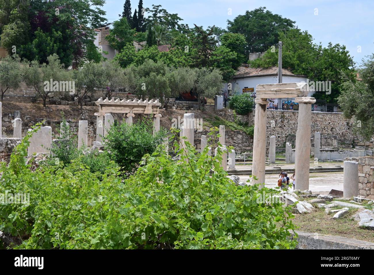 Hadrian's Library, Plaka District, Athens, Greece Stock Photo - Alamy
