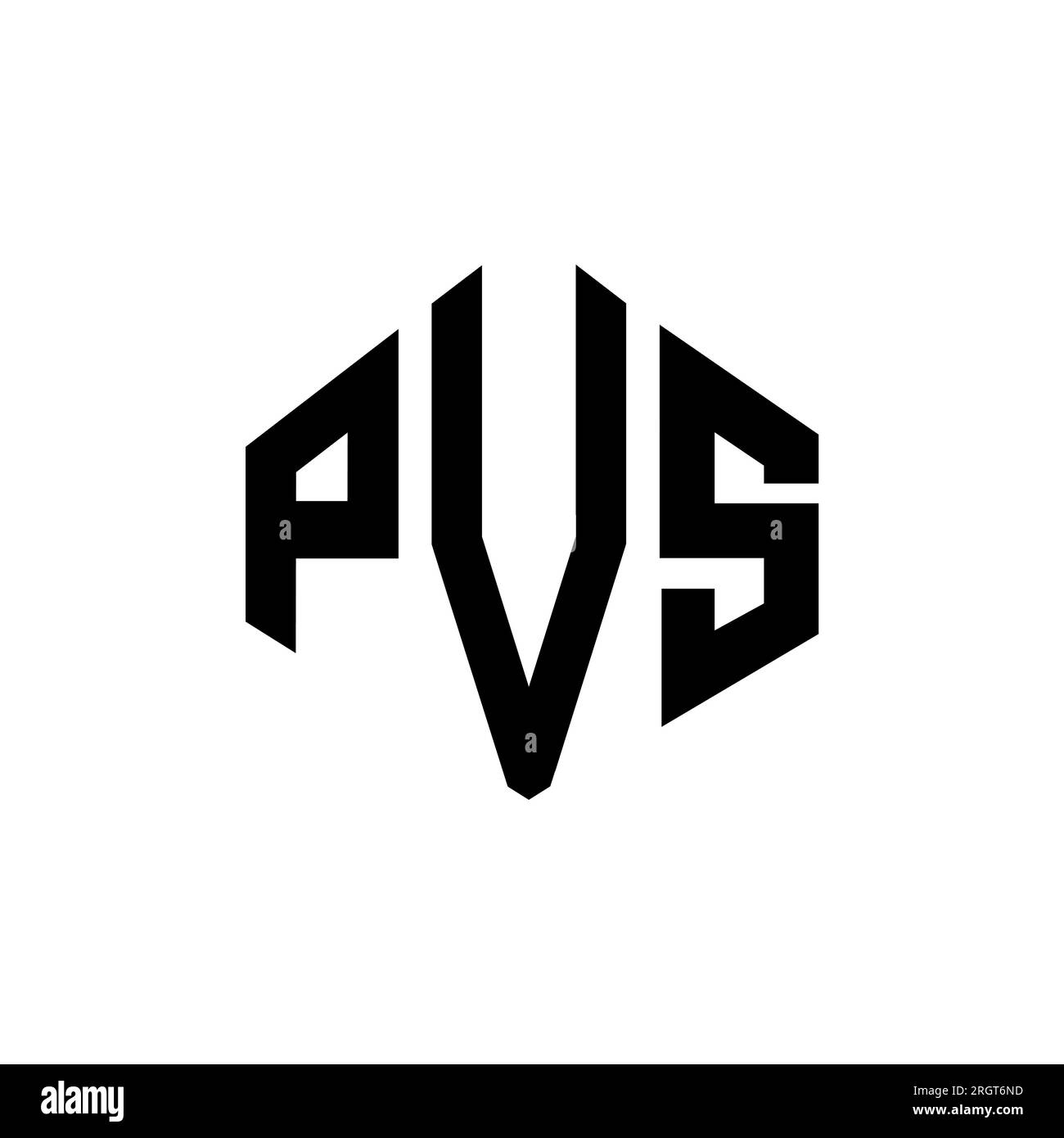 Pvs Letter Logo Design With Polygon Shape Pvs Polygon And Cube Shape